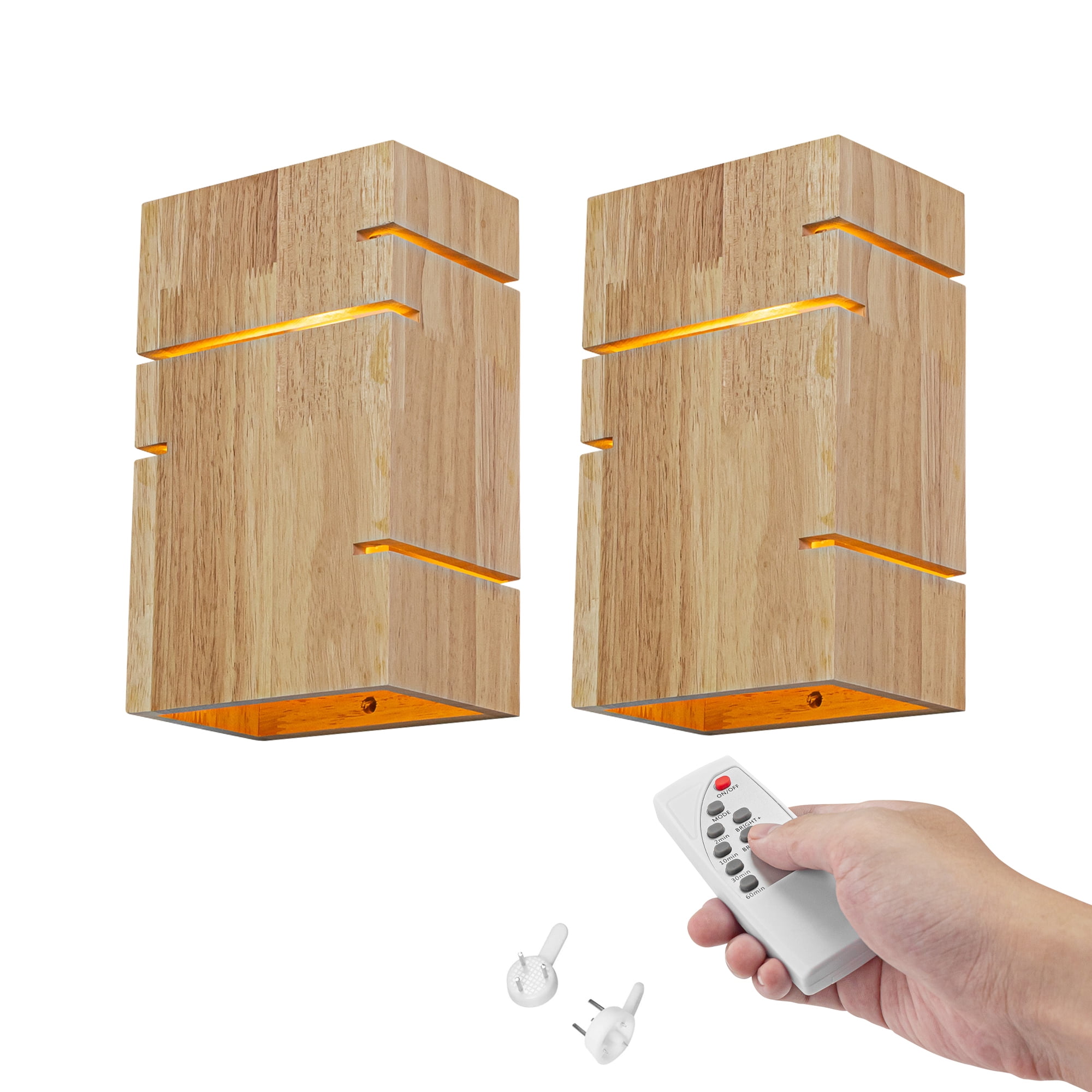 Kiven Battery Operated Wall Sconces with Remote Control,Rechargeable ...