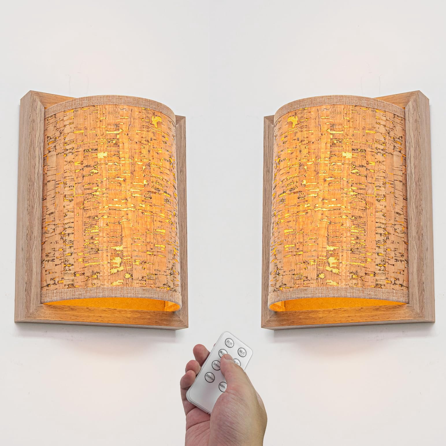 Kiven Battery Operated Wall Sconces with Remote Control,Rechargeable ...