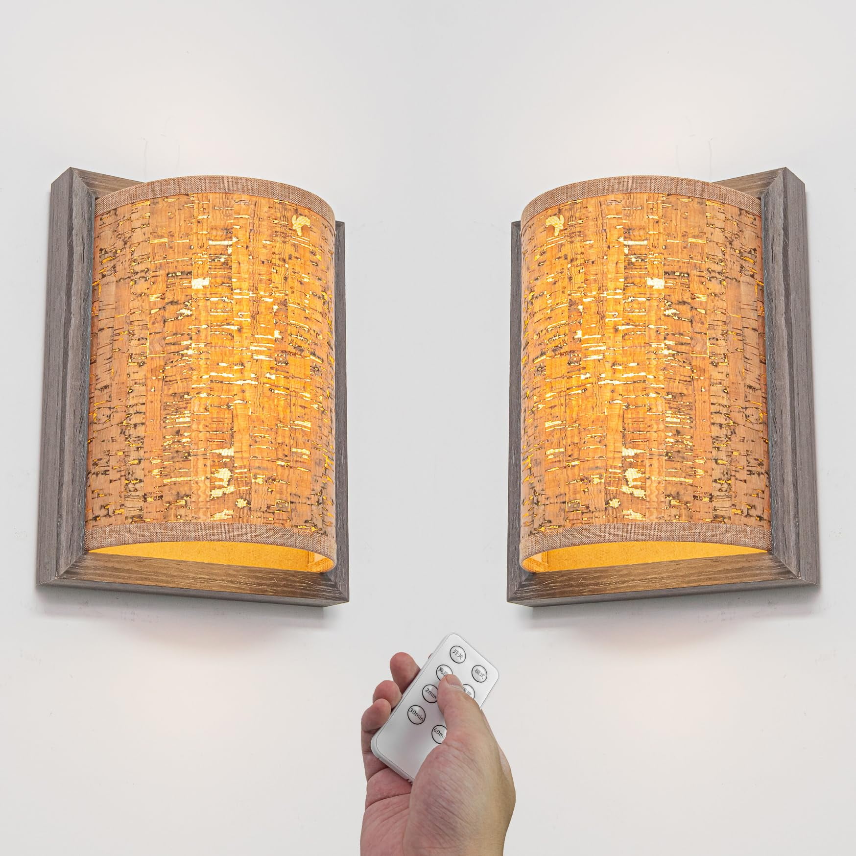 Kiven Battery Operated Wall Sconces with Remote Control,Rechargeable ...