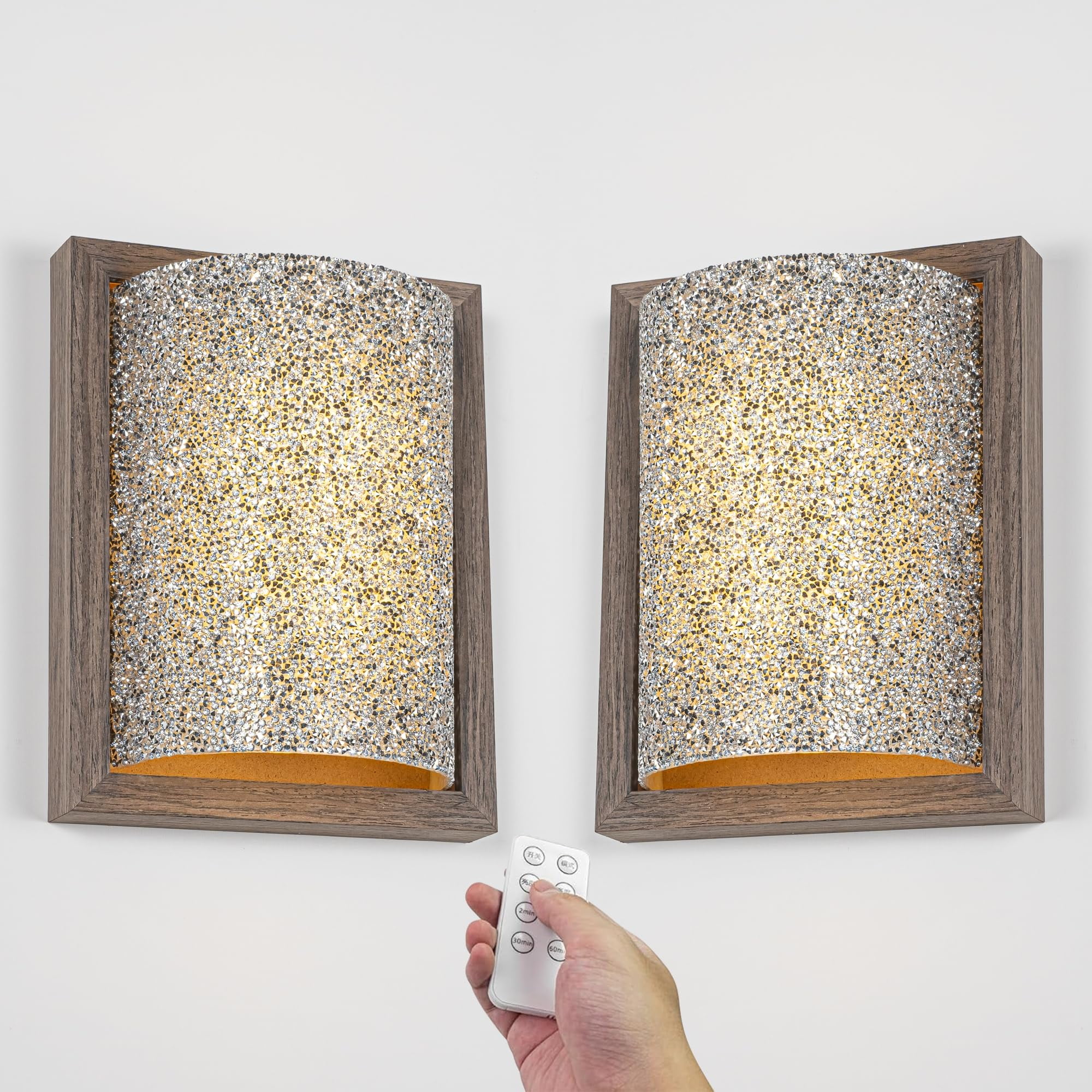 Kiven Battery Operated Wall Sconces with Remote Control,Rechargeable ...