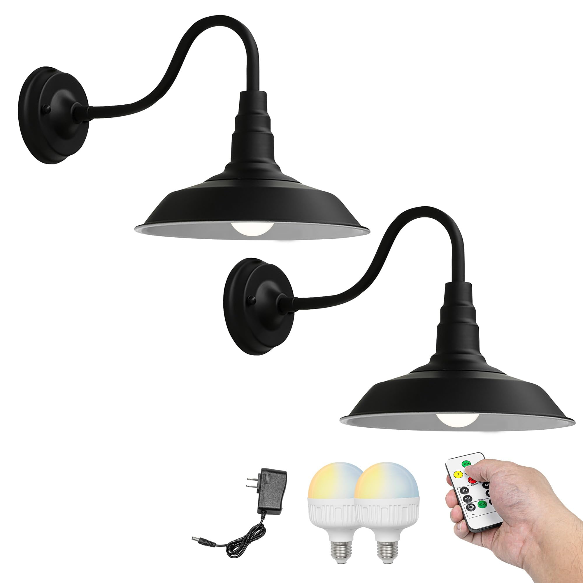 Kiven Battery Operated Wall Sconces Set of 2,Vintage Wall Lights with ...