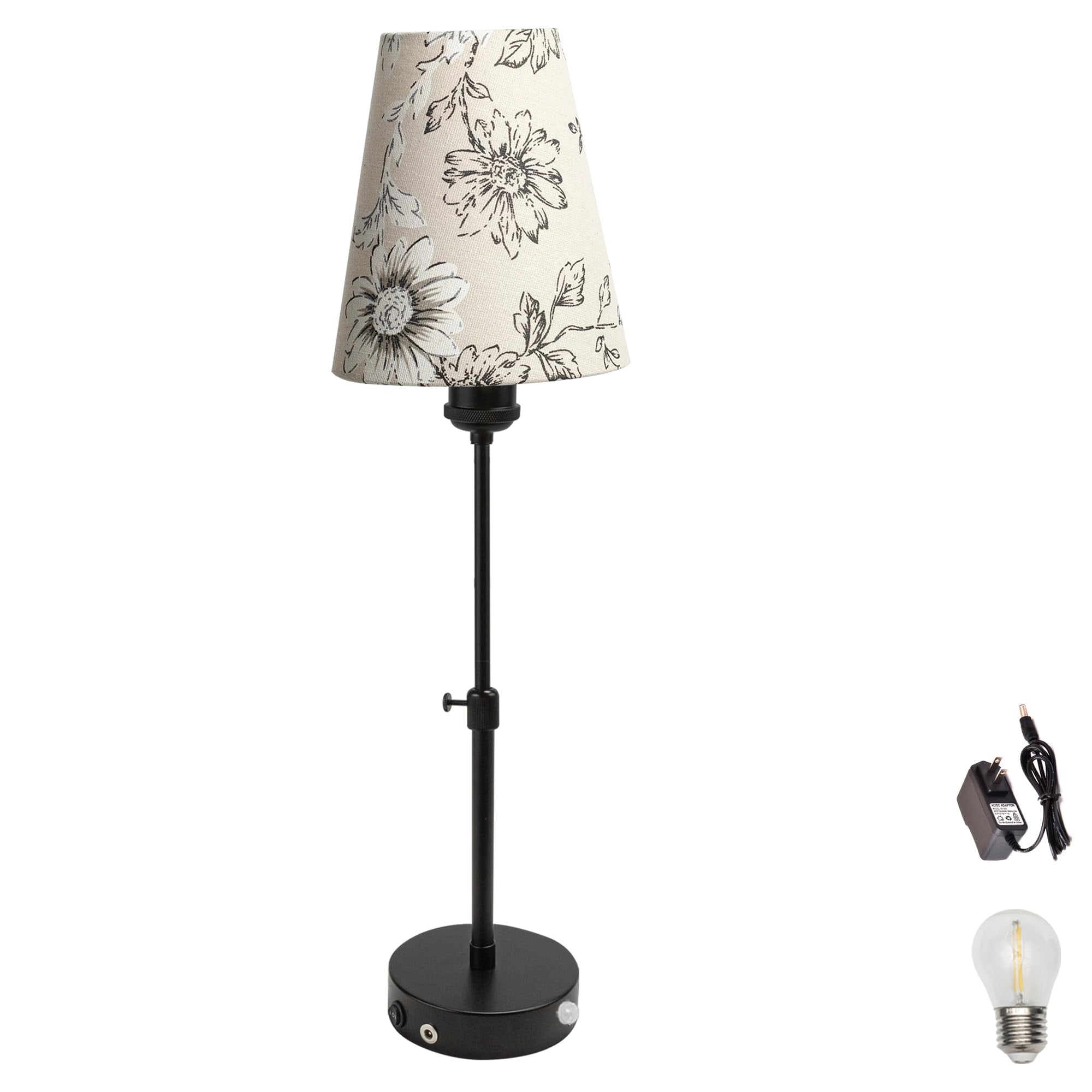 Kiven Battery Powered Lamp, Operated Motion Sensor Table Lamp with ...