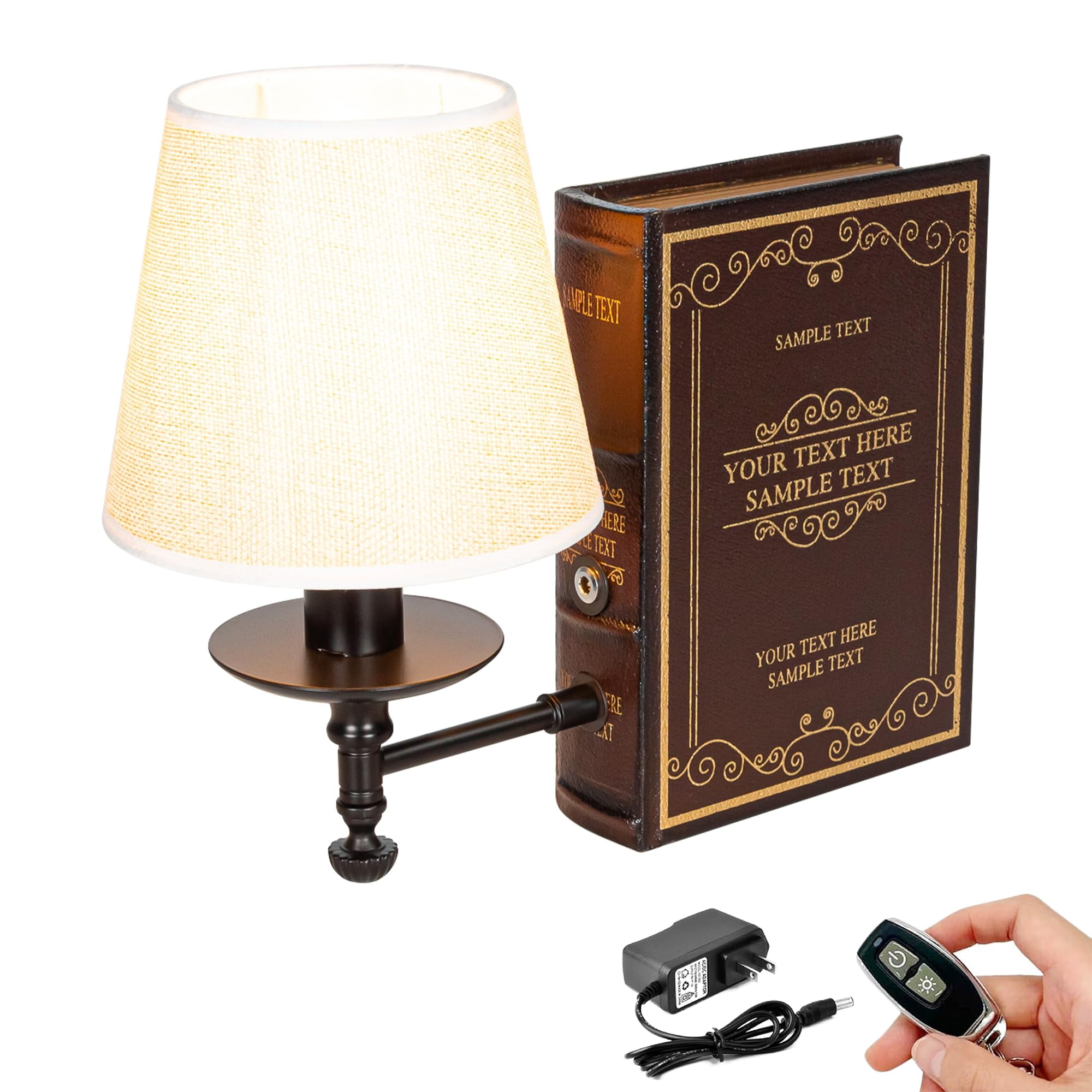 Kiven Cordless Bookshelf Lamp, 1-Light Rechargeable Book Shelf Lamps ...