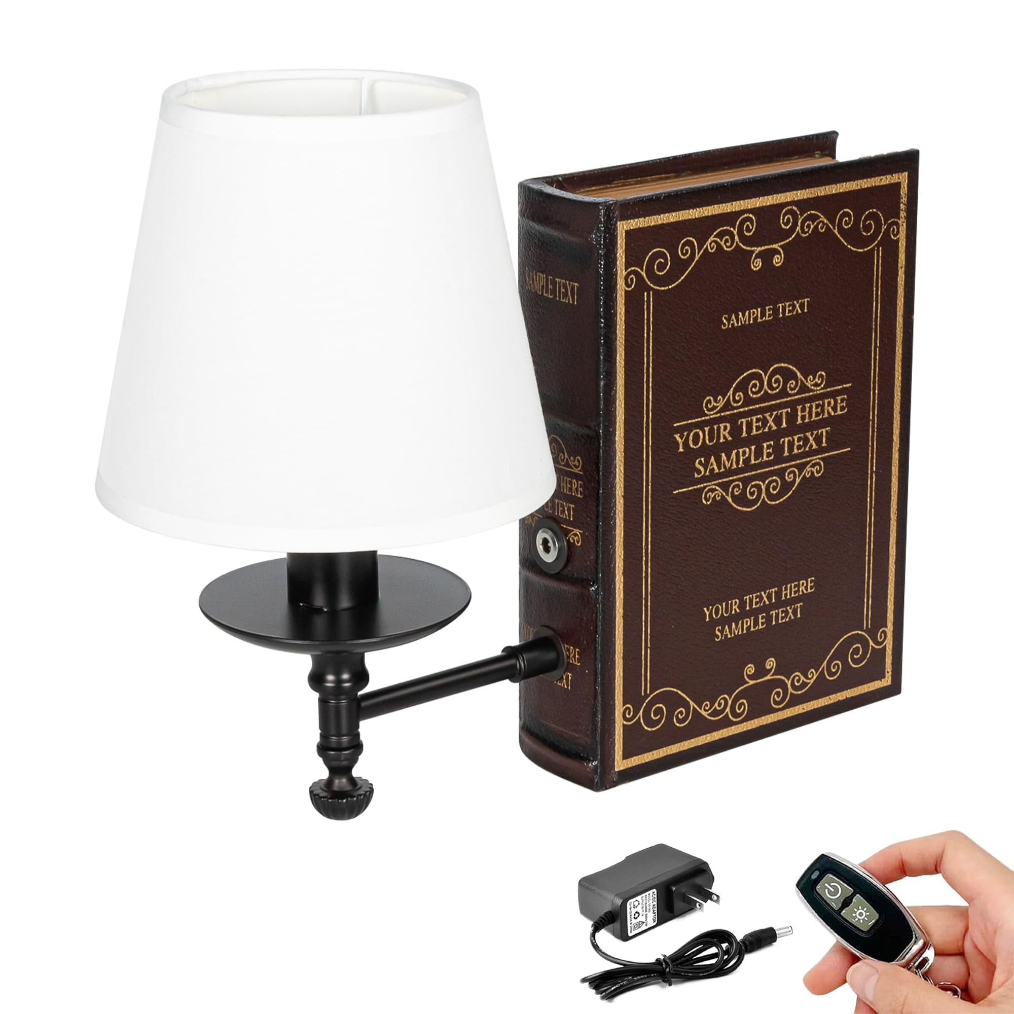 Kiven Cordless Bookshelf Lamp, 1-Light Rechargeable Book Shelf Lamps ...