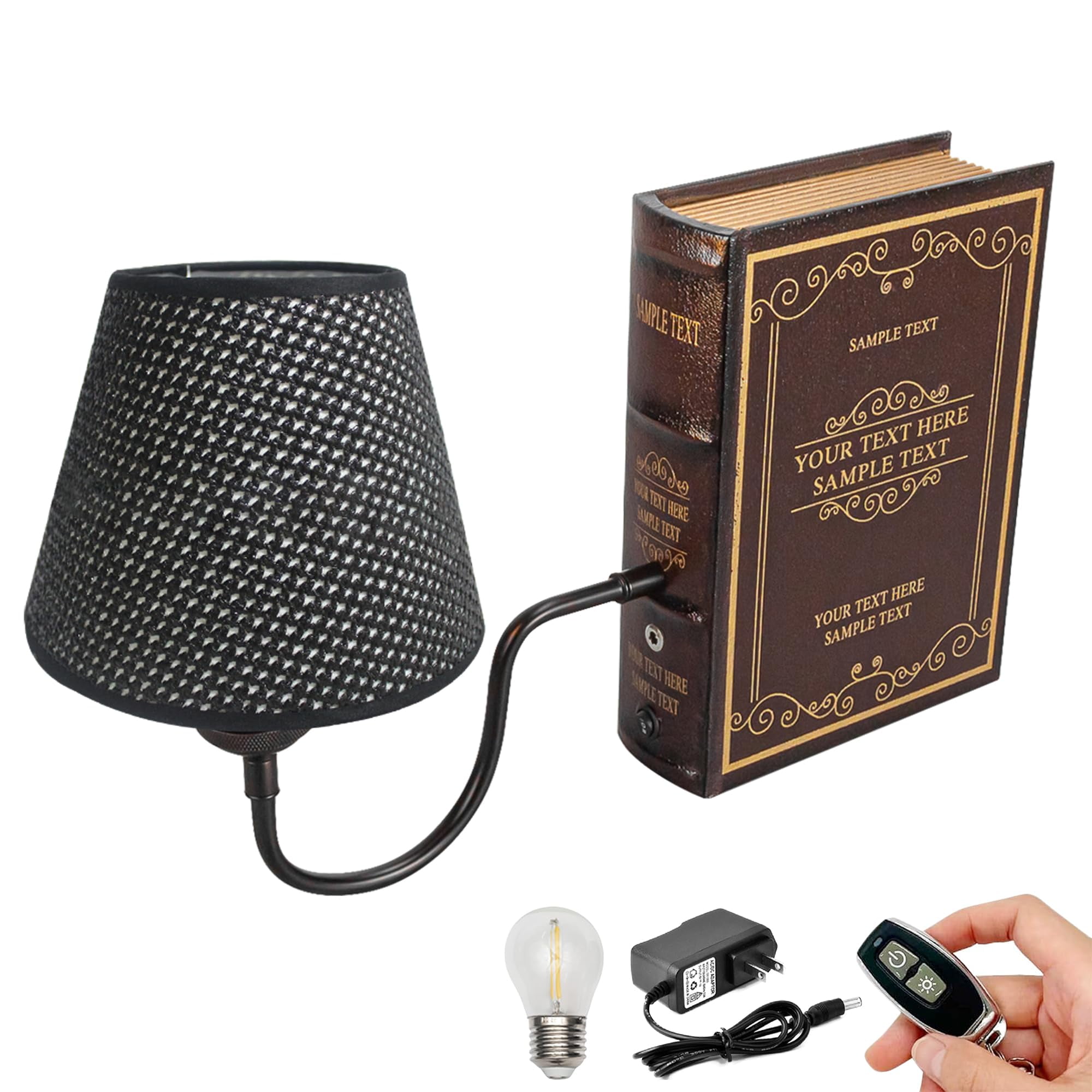 Kiven Cordless Bookshelf Lamp, 1-Light Rechargeable Bookcase Lighting ...