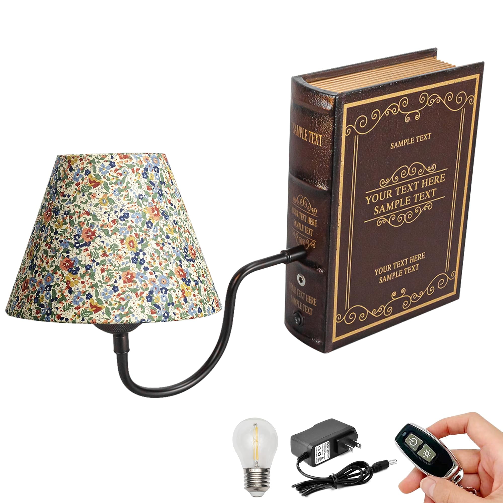 Kiven Cordless Bookshelf Lamp, 1-Light Rechargeable Bookcase Lighting ...