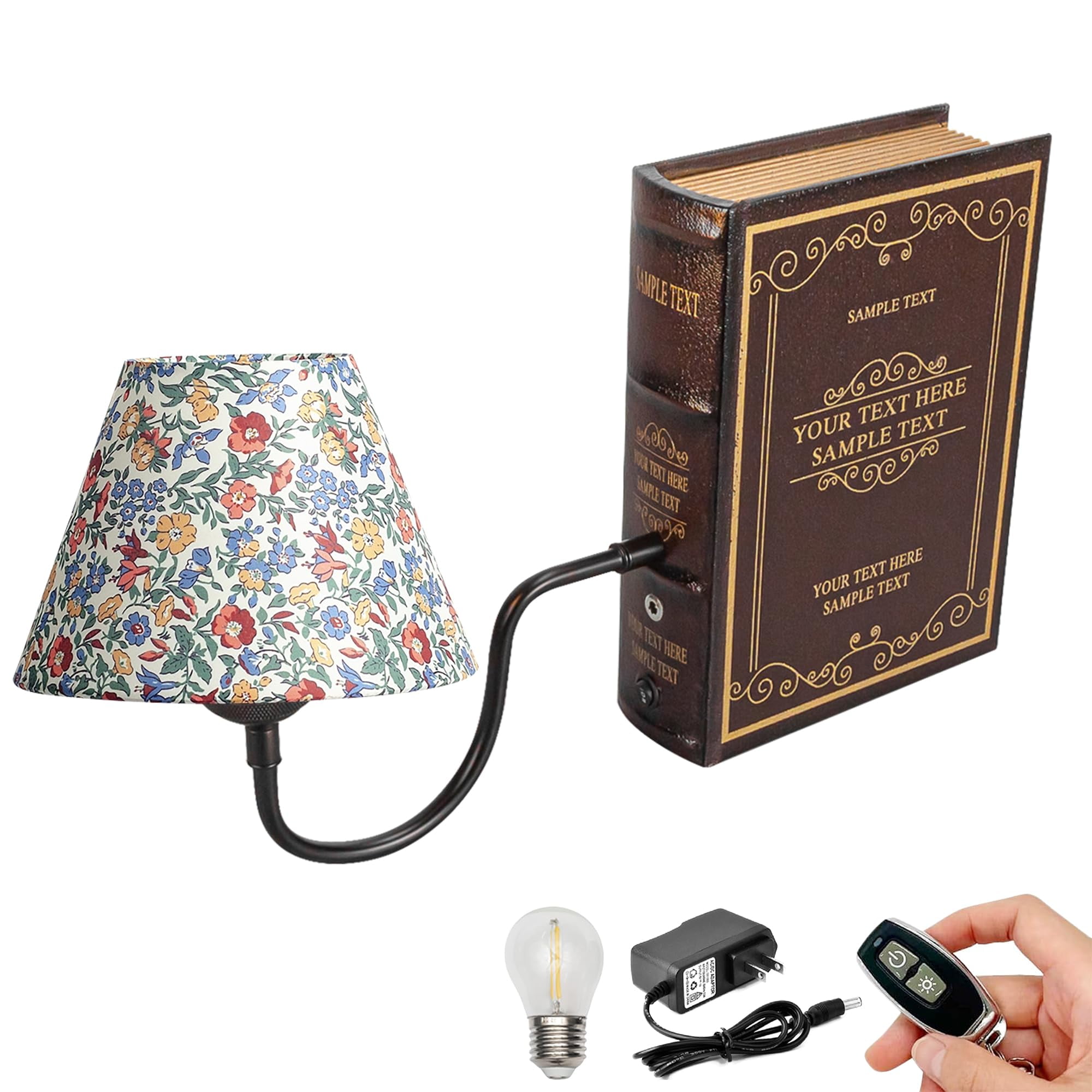 Kiven Cordless Bookshelf Lamp, 1-Light Rechargeable Bookcase Lighting ...