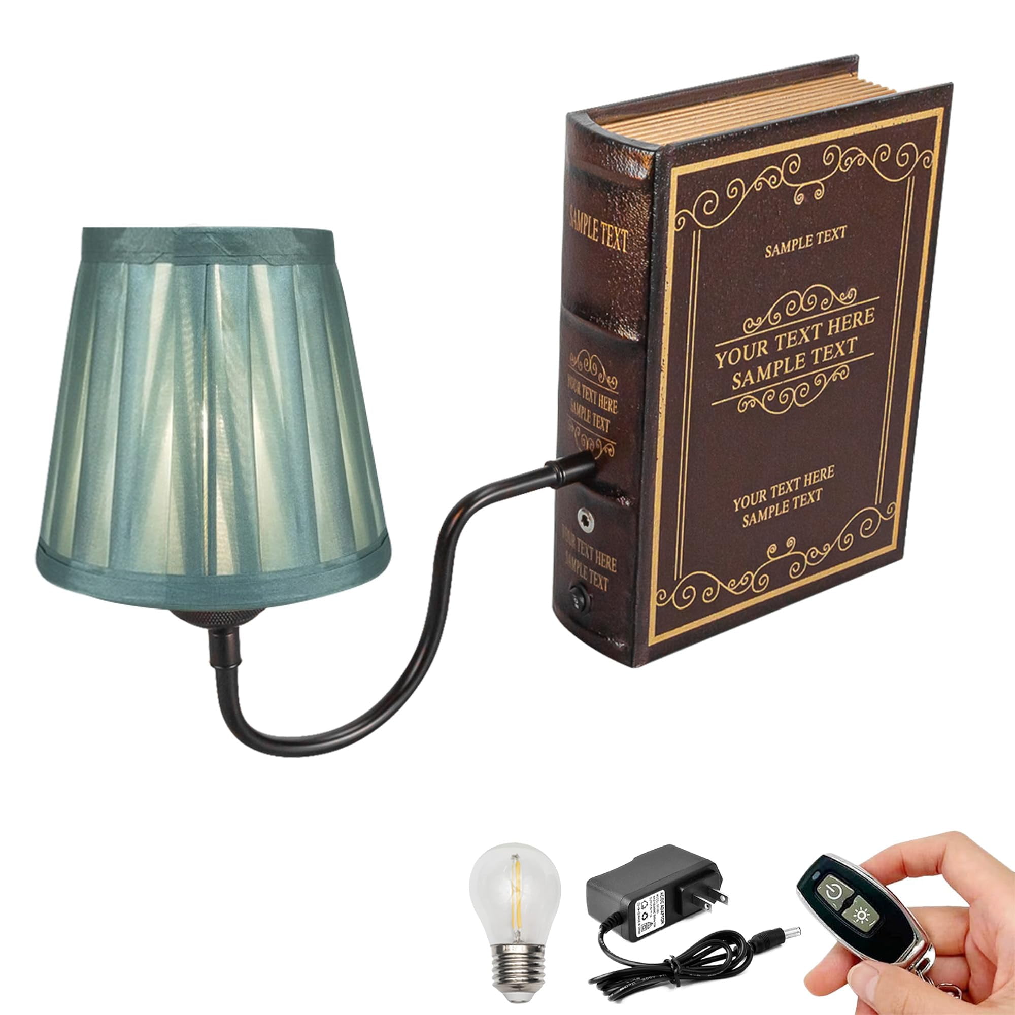 Kiven Cordless Bookshelf Lamp, 1-Light Rechargeable Bookcase Lighting ...