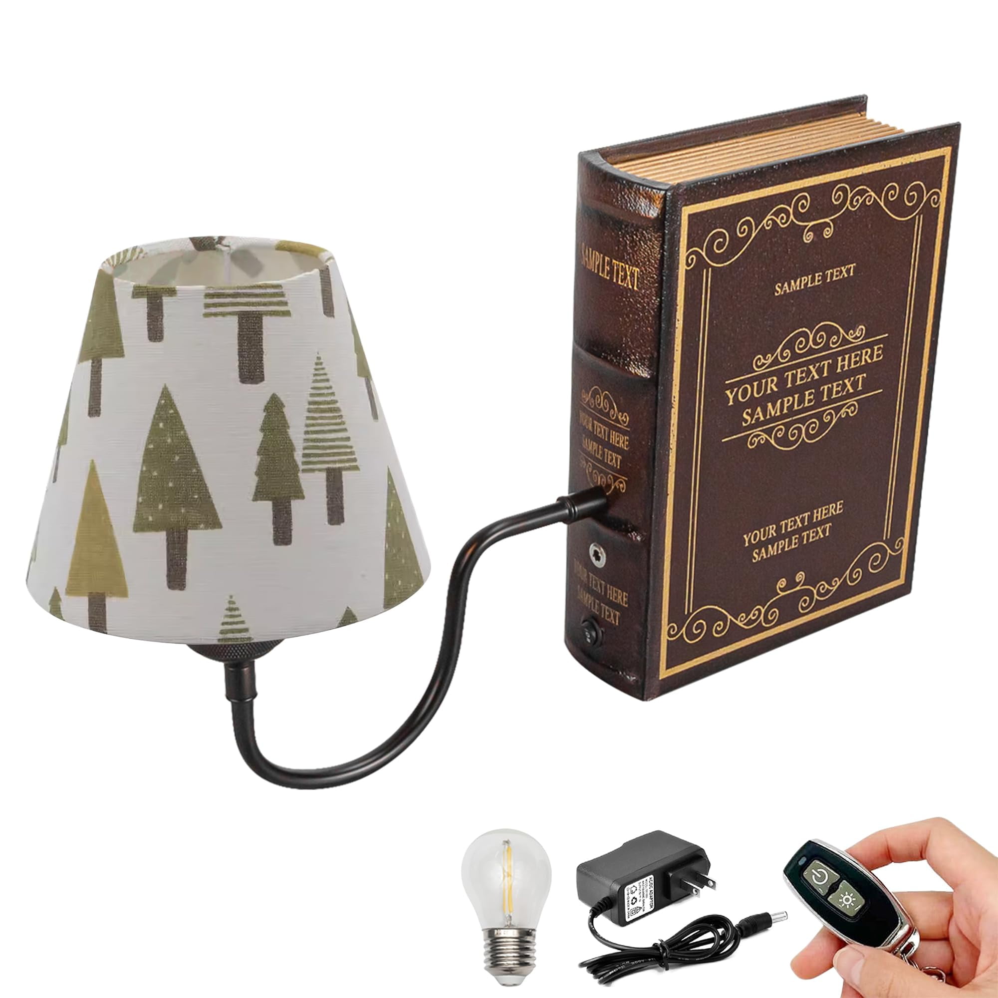 Kiven Cordless Bookshelf Lamp, 1-Light Rechargeable Bookcase Lighting ...