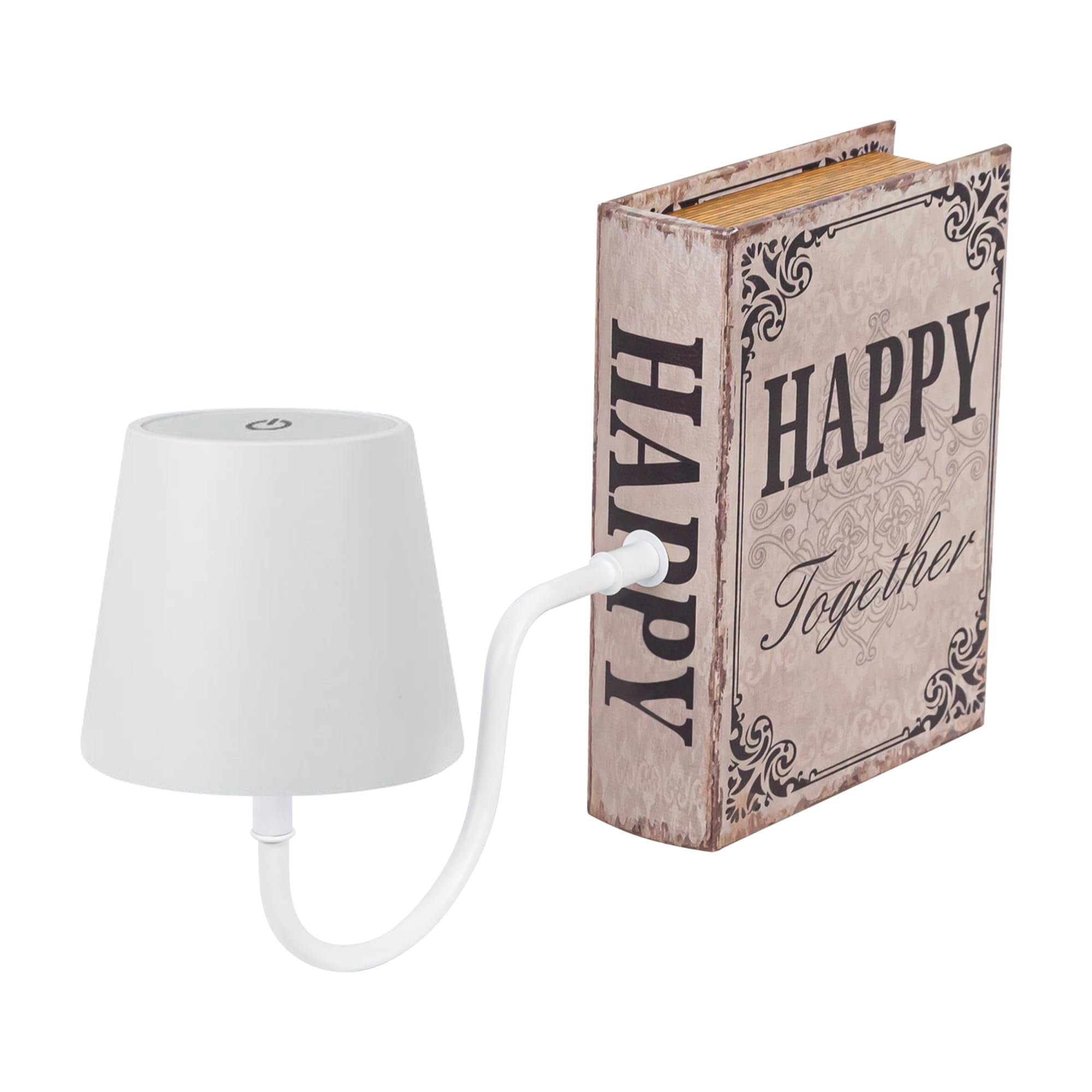 Kiven Cordless Bookshelf Lamp,LED Rechargeable Bookcase Lighting,White ...