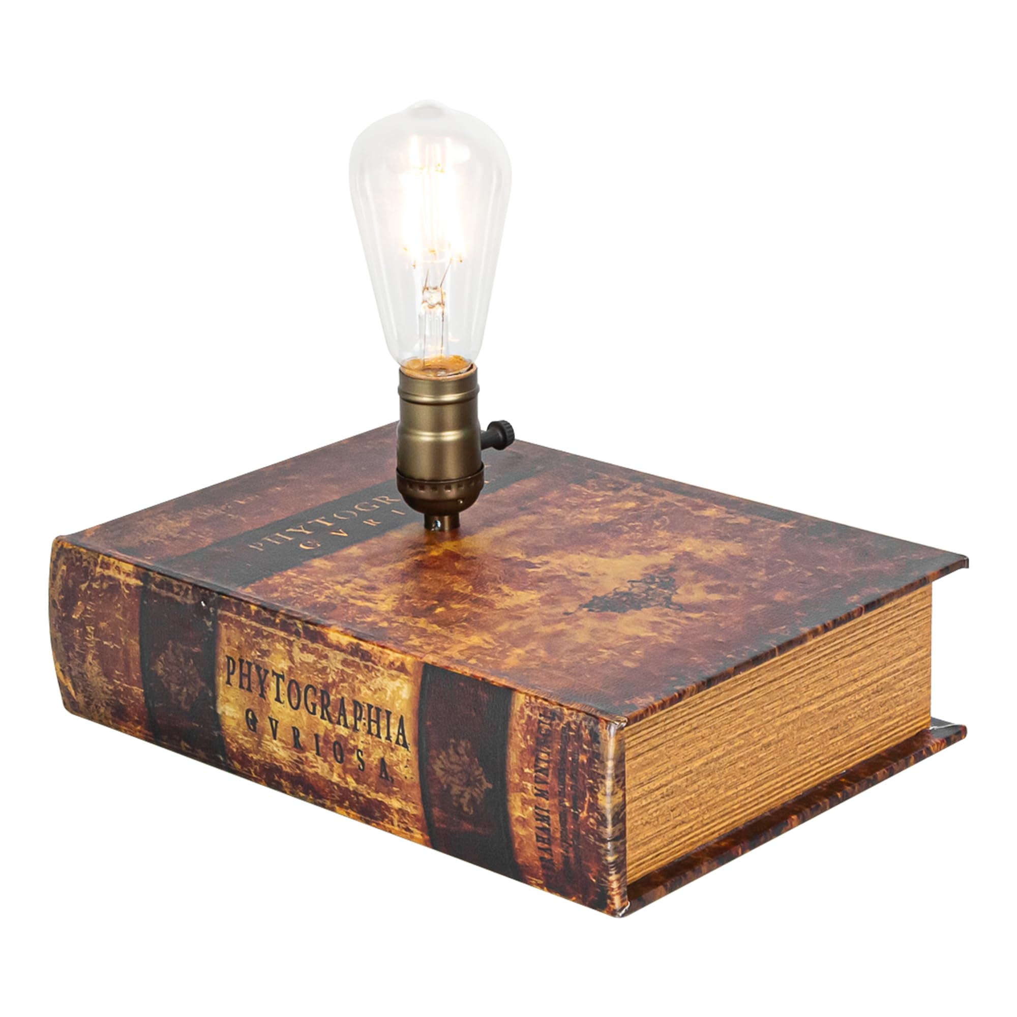 Kiven Cordless Bookshelf Lamp with Rotating Dimmer Switch, 1-Light ...