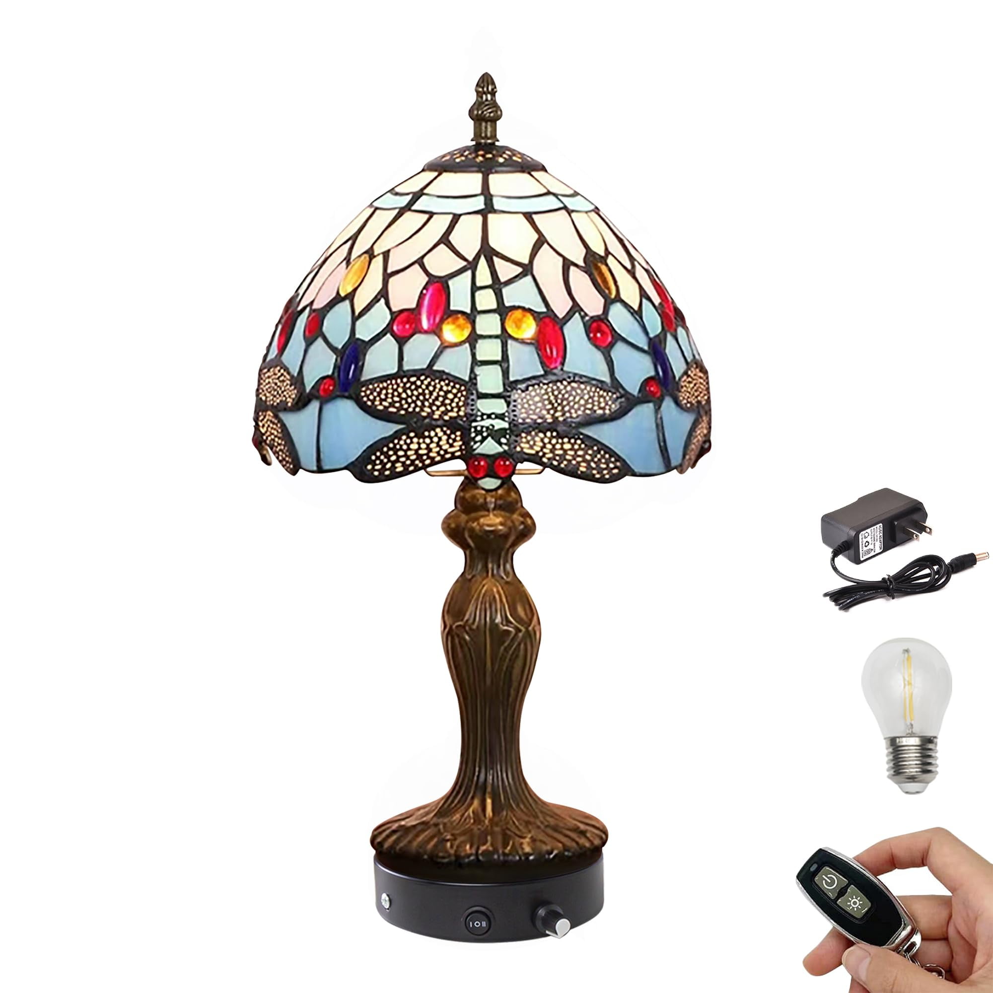 Kiven Cordless Table Lamp,1-Light Dimmable Bedside Lamps for Nightstand ...