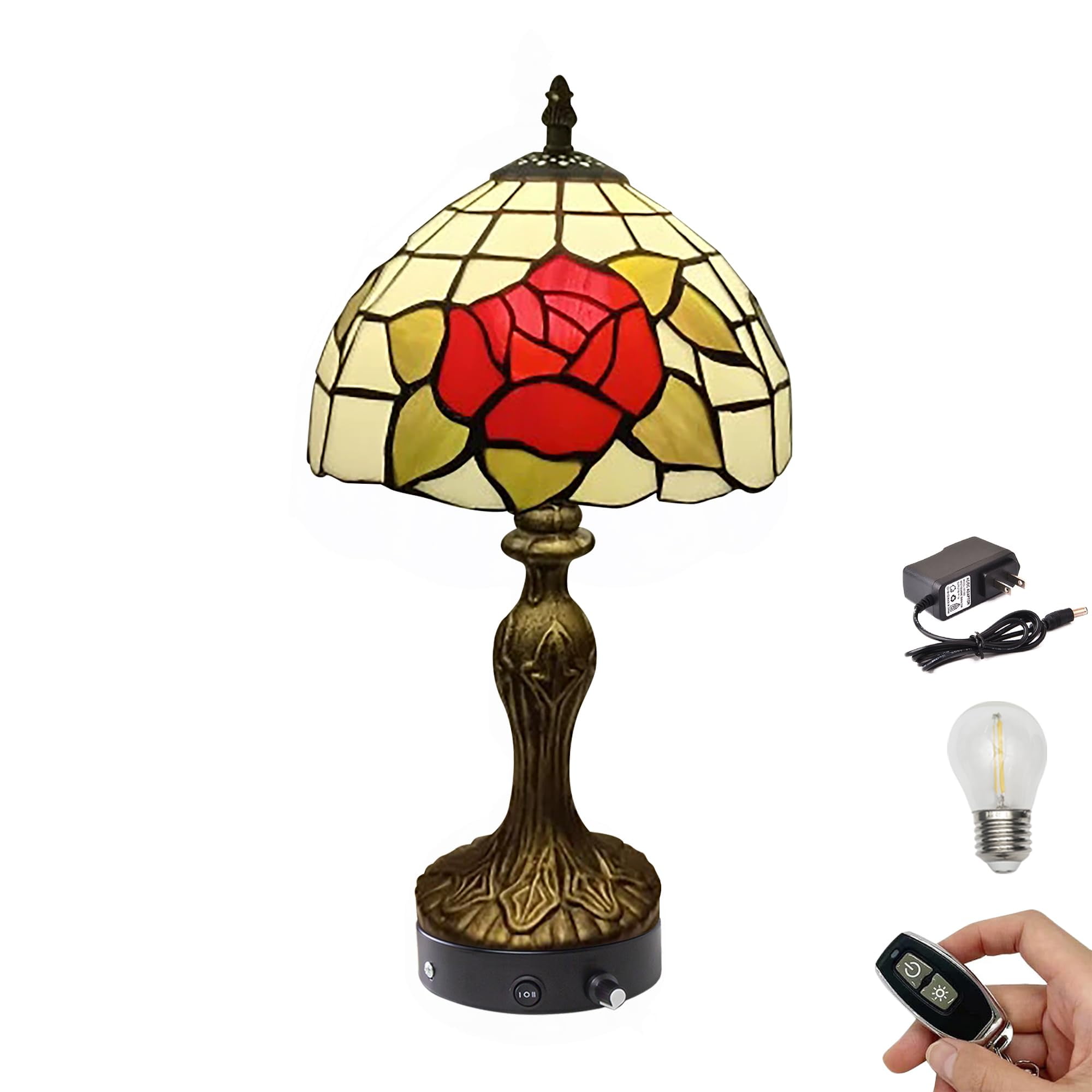 Kiven Cordless Table Lamp,1-Light Dimmable Bedside Lamps for Nightstand ...