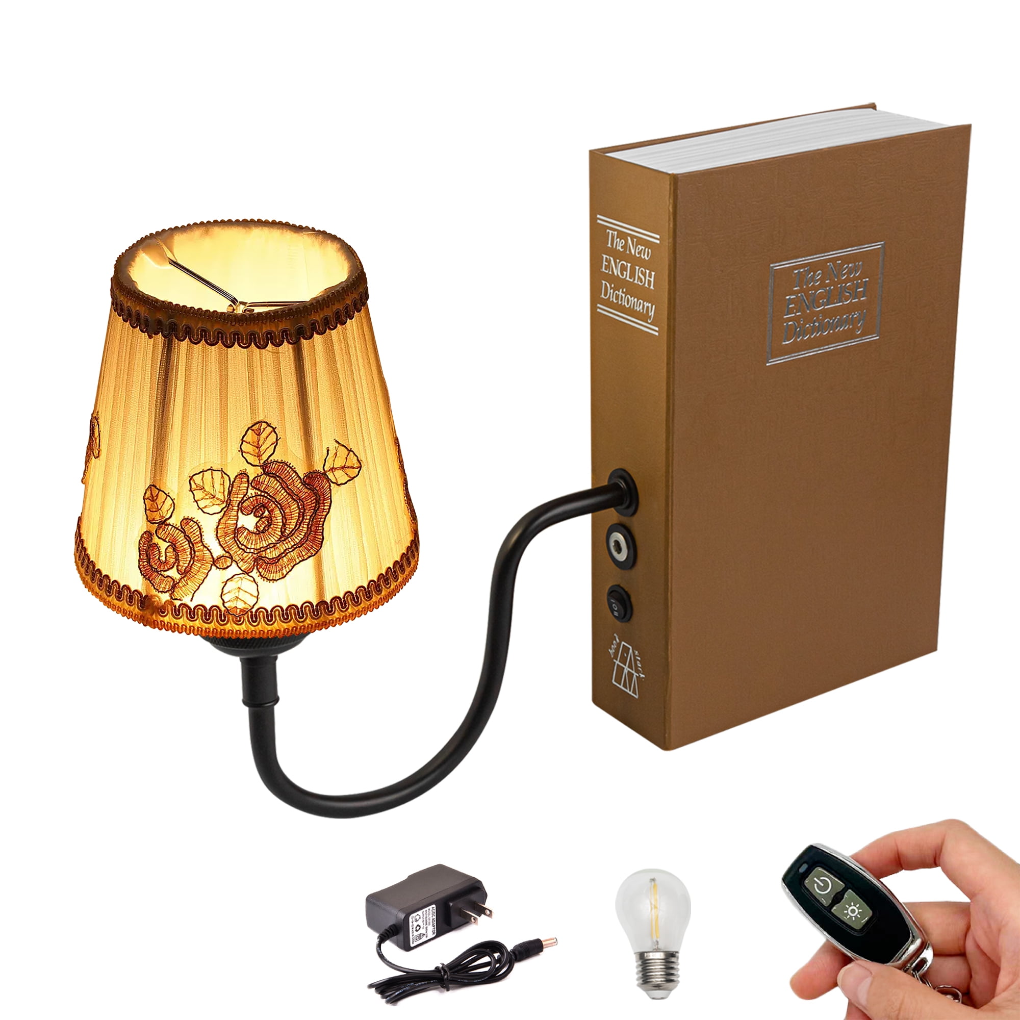 Kiven Cordless Table Lamp, 1-Light Rechargeable Bookshelf Lamp with ...