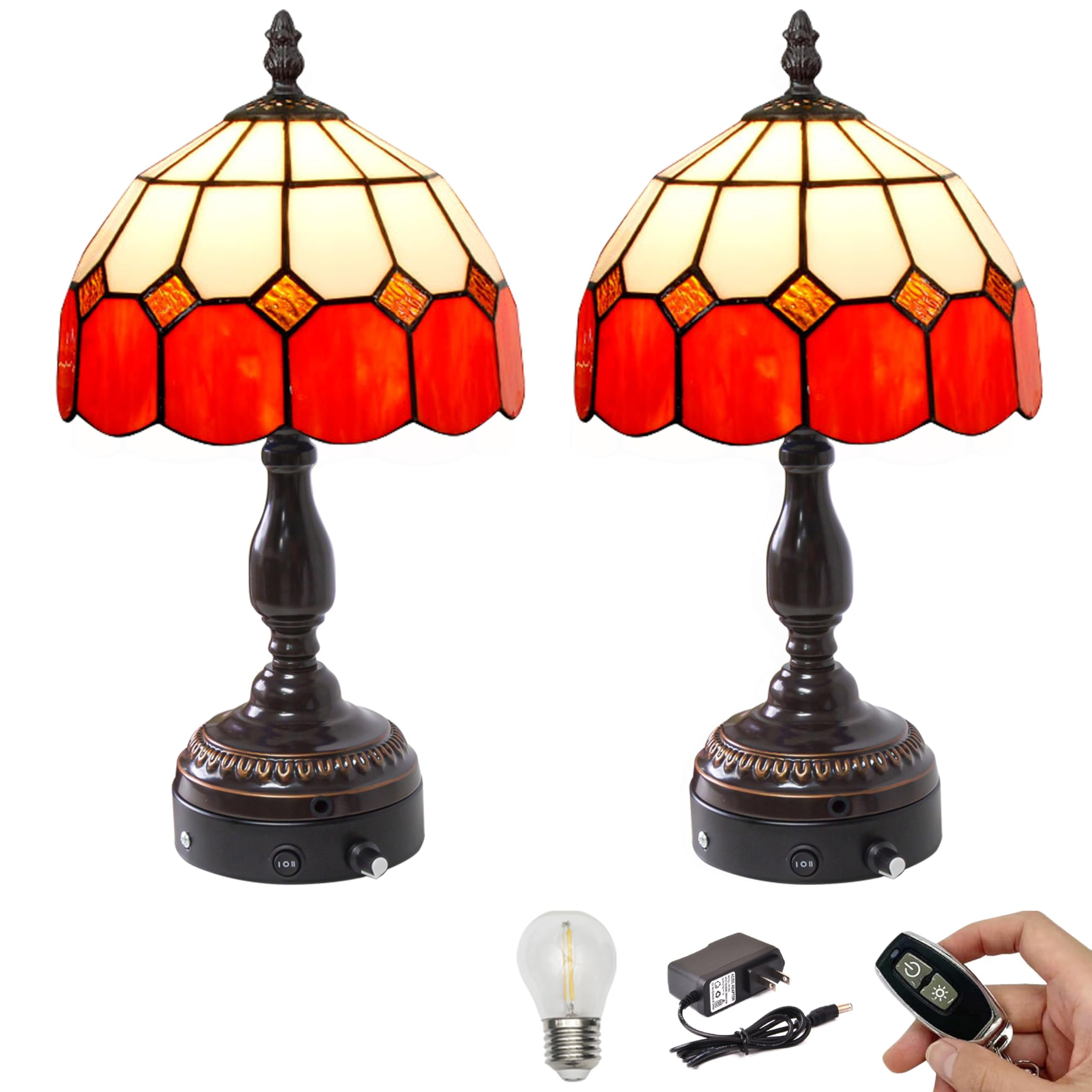 Kiven Cordless Table Lamp, Dimmable Bedside Lamps for Nightstand with ...