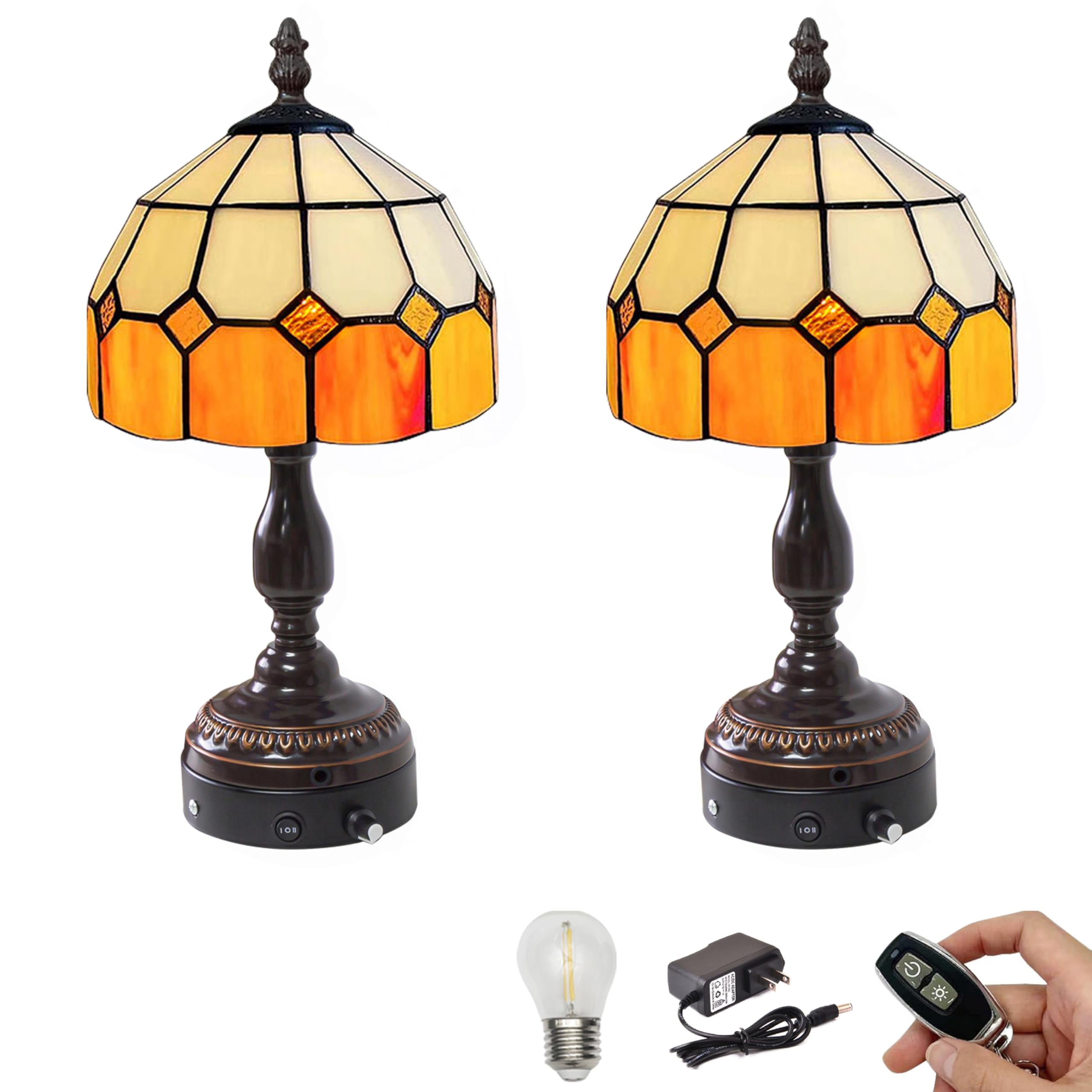 Kiven Cordless Table Lamp, Dimmable Bedside Lamps for Nightstand with ...