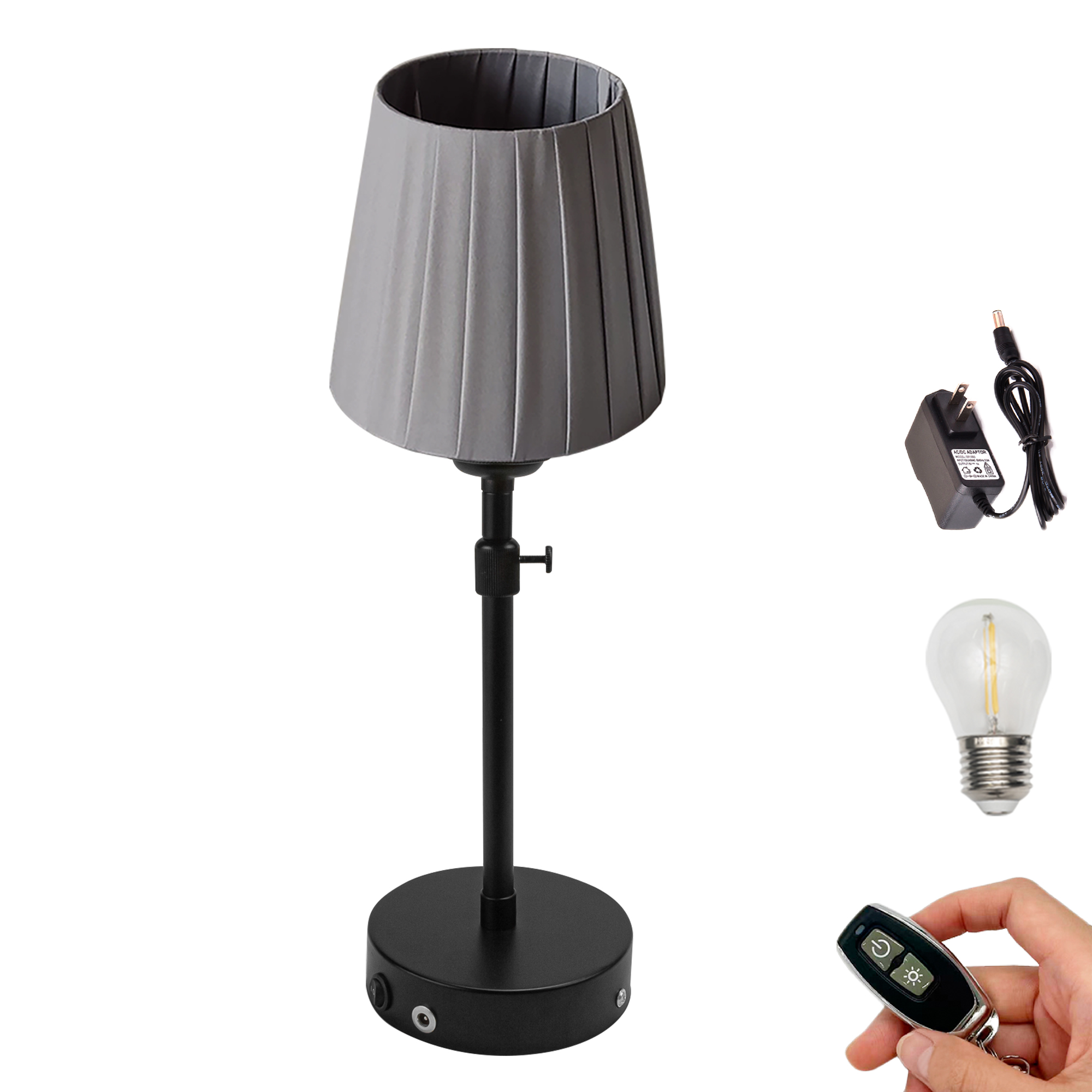 Kiven Cordless Table Lamp Indoor Adjustable Height, Battery Operated ...
