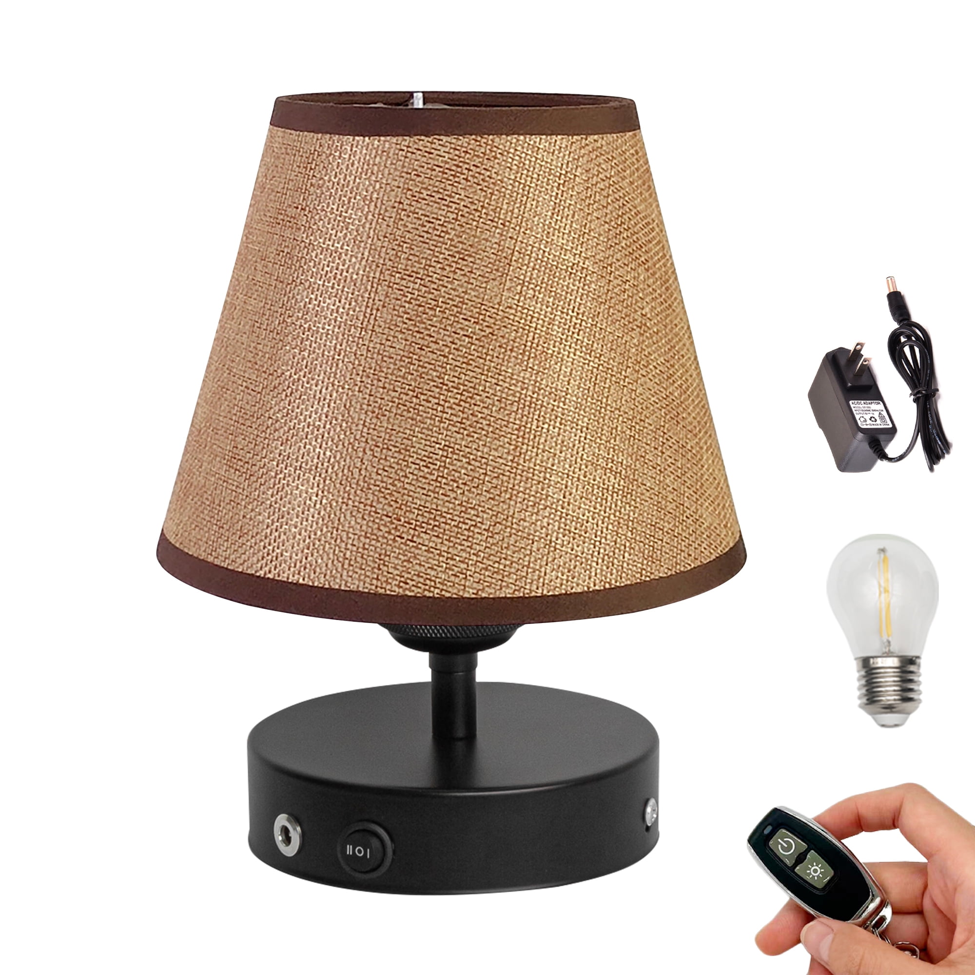 Kiven Cordless Table Lamp Indoor, Battery Operated Nightstand Lamp with ...