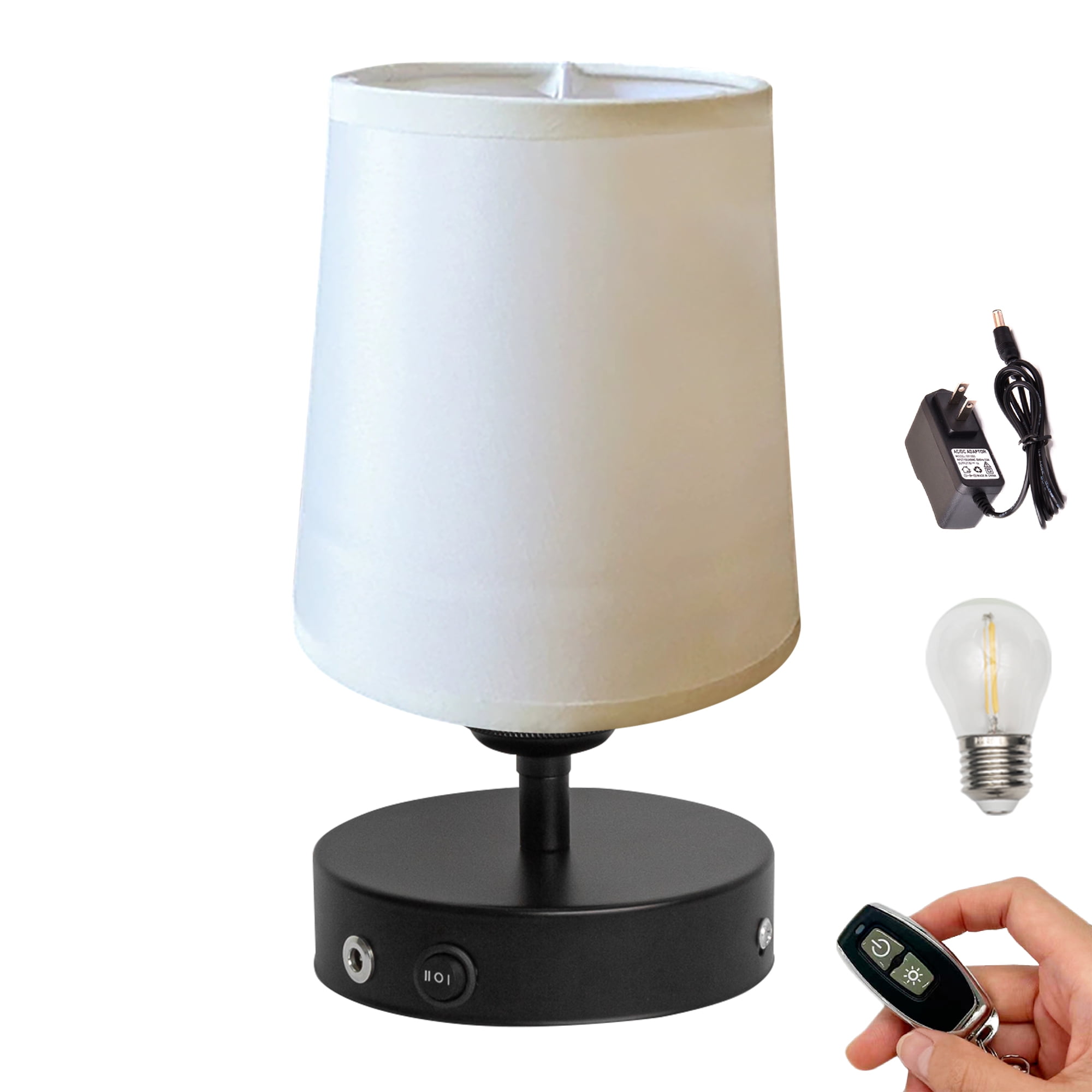Kiven Cordless Table Lamp Indoor, Battery Operated Nightstand Lamp with ...