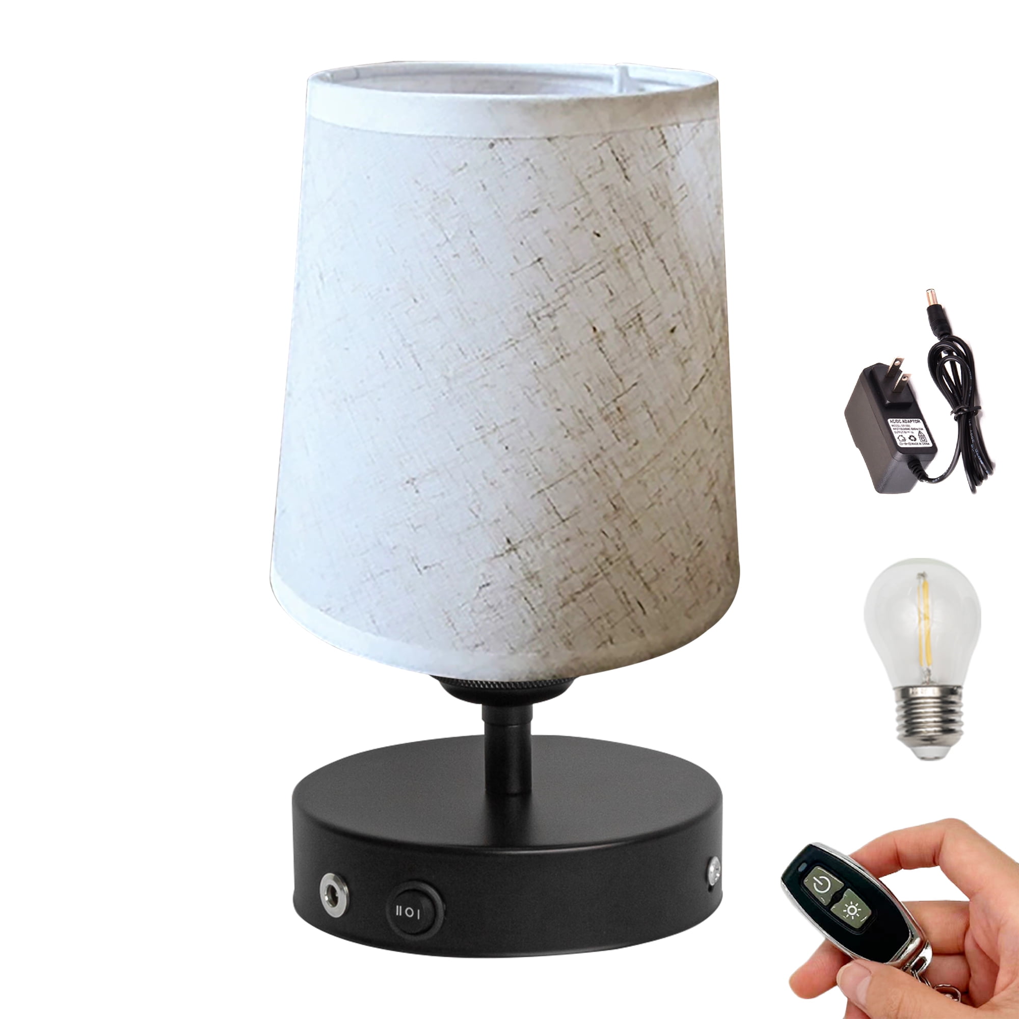 Kiven Cordless Table Lamp Indoor, Battery Operated Nightstand Lamp with ...