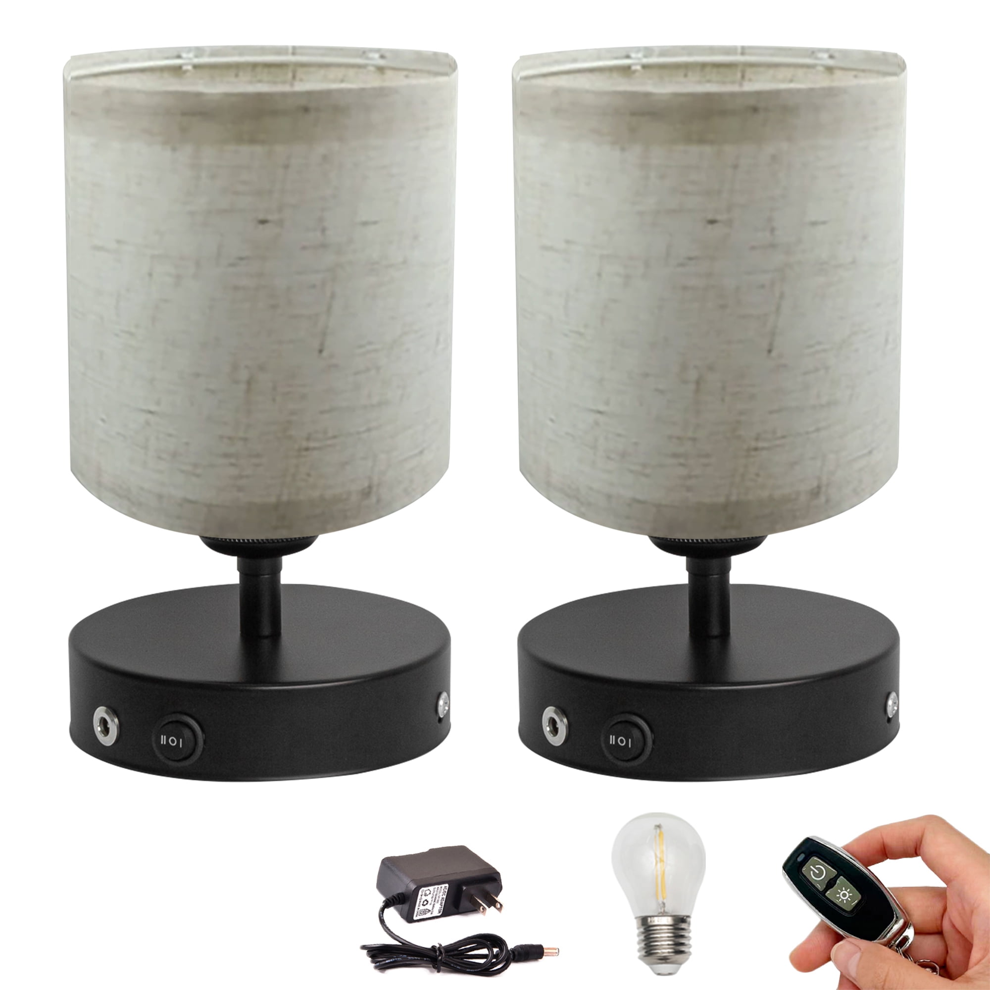 Kiven Cordless Table Lamp Indoor, Battery Operated Nightstand Lamp with ...