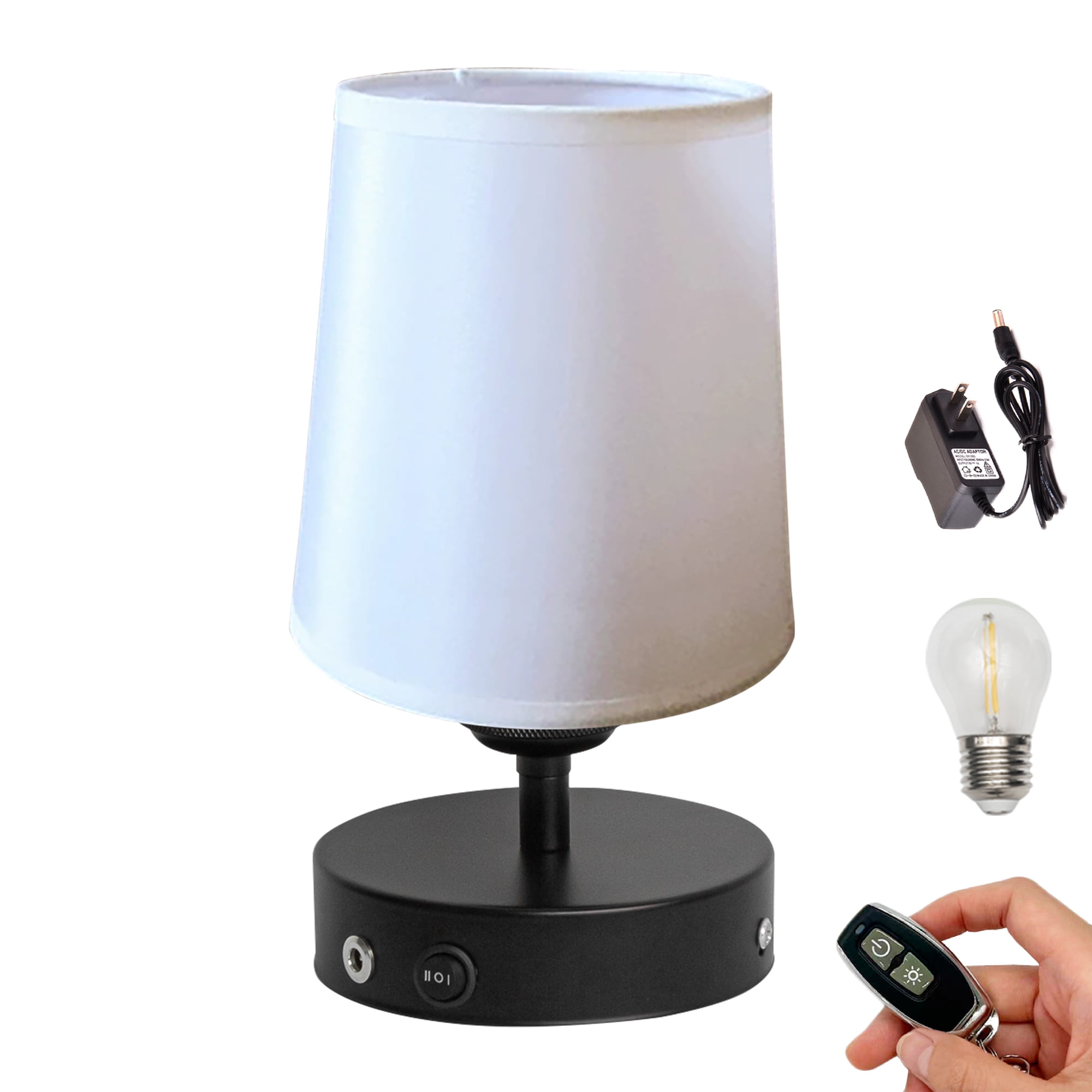 Kiven Cordless Table Lamp Indoor, Battery Operated Nightstand Lamp with ...