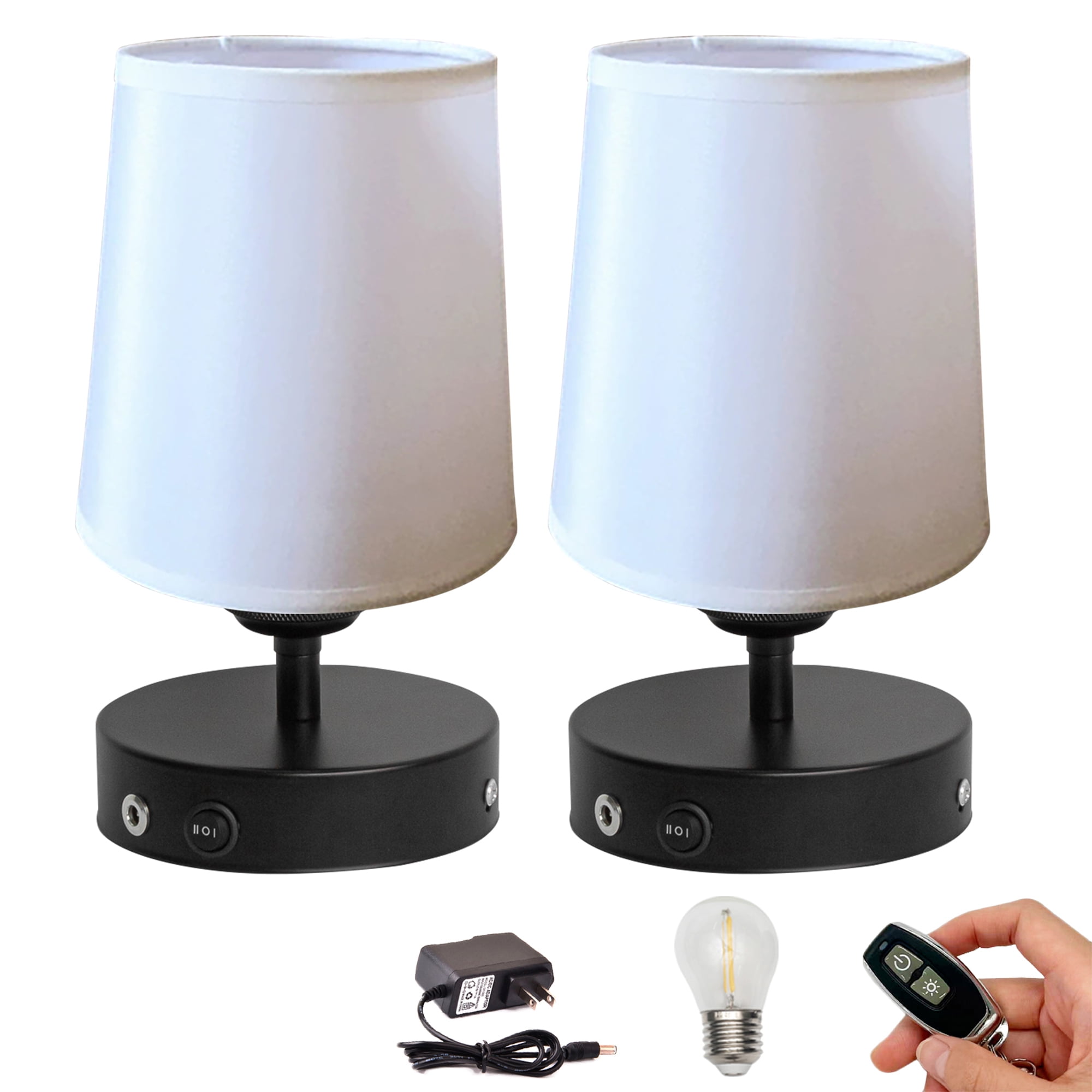 Kiven Cordless Table Lamp Indoor, Battery Operated Nightstand Lamp with ...
