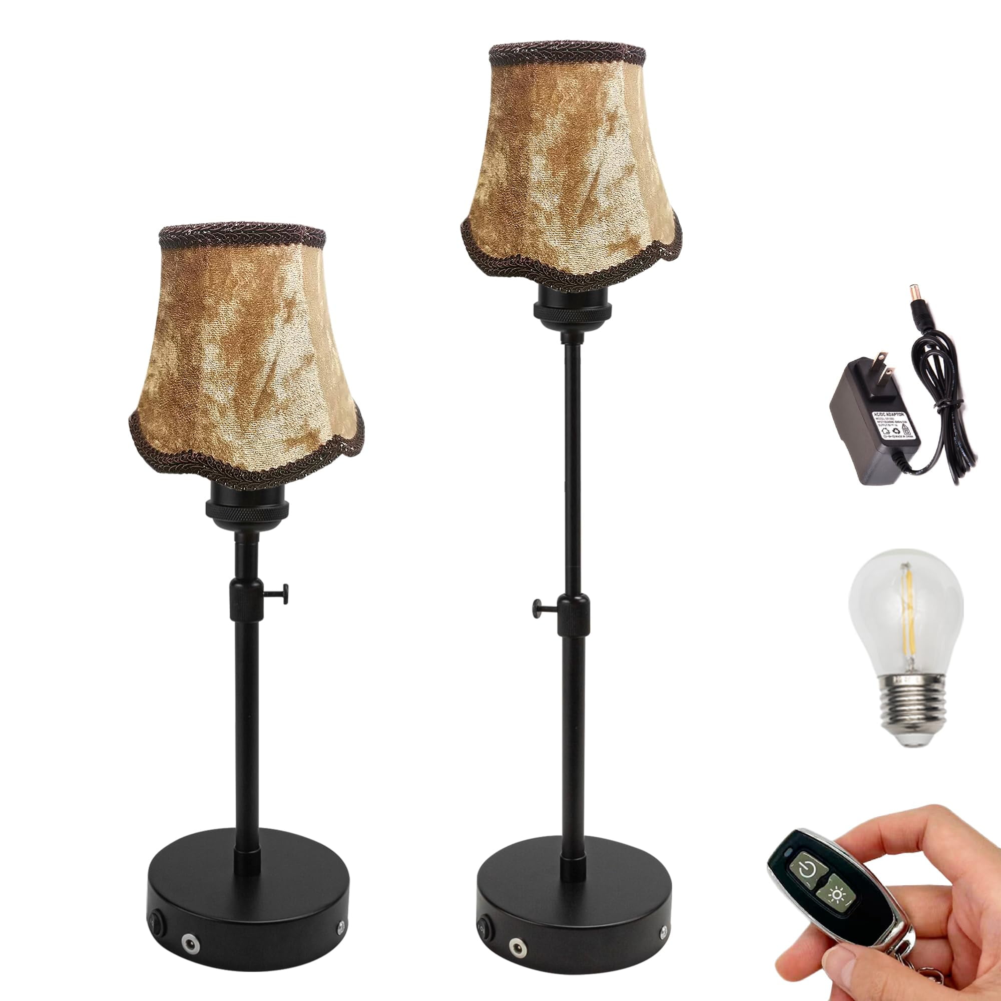 Kiven Cordless Table Lamp Indoor,Set of 2 Battery Operated Nightstand ...