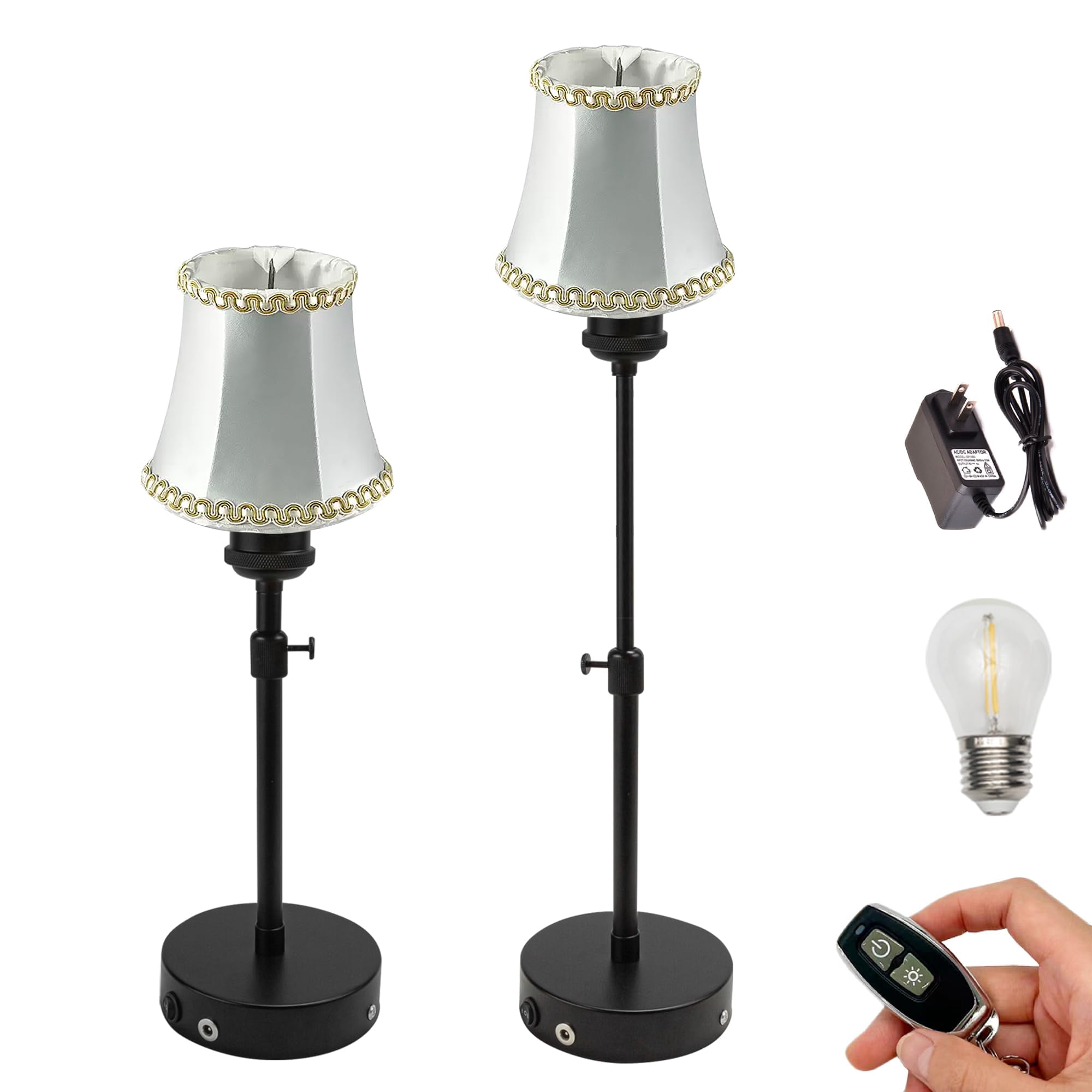 Kiven Cordless Table Lamp Indoor,Set of 2 Battery Operated Nightstand ...