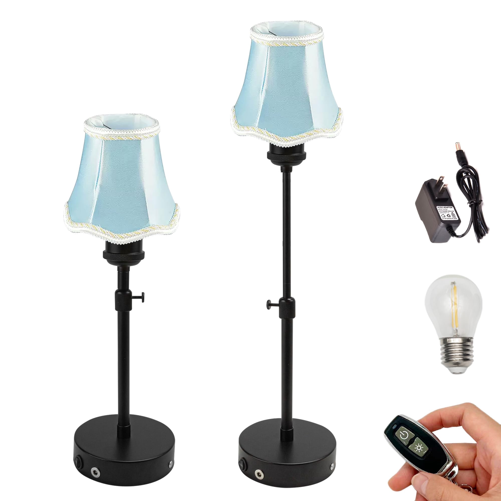 Kiven Cordless Table Lamp Indoor,Set of 2 Battery Operated Nightstand ...