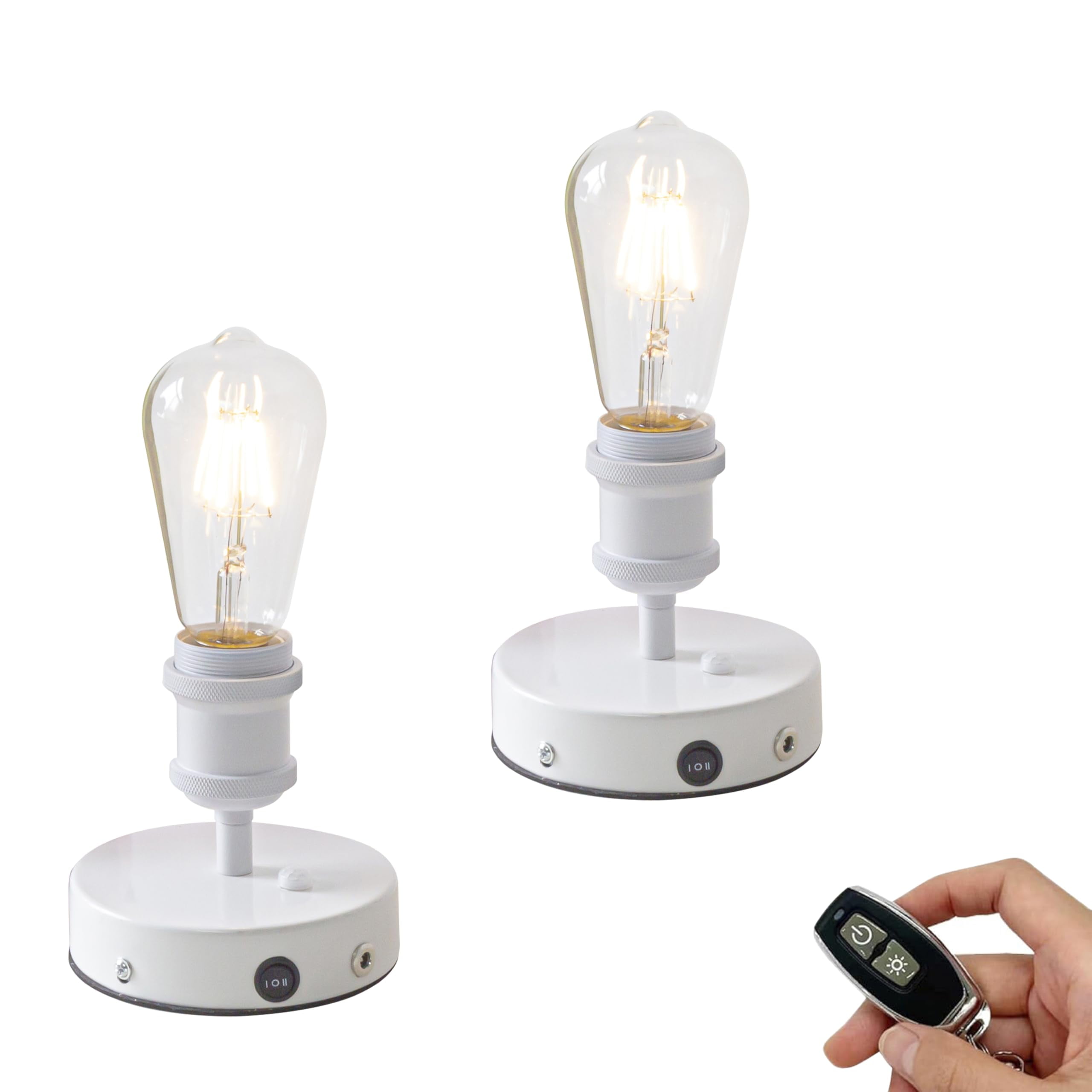 Kiven Cordless Table Lamp Indoor,Set of 2 Battery Operated Nightstand ...