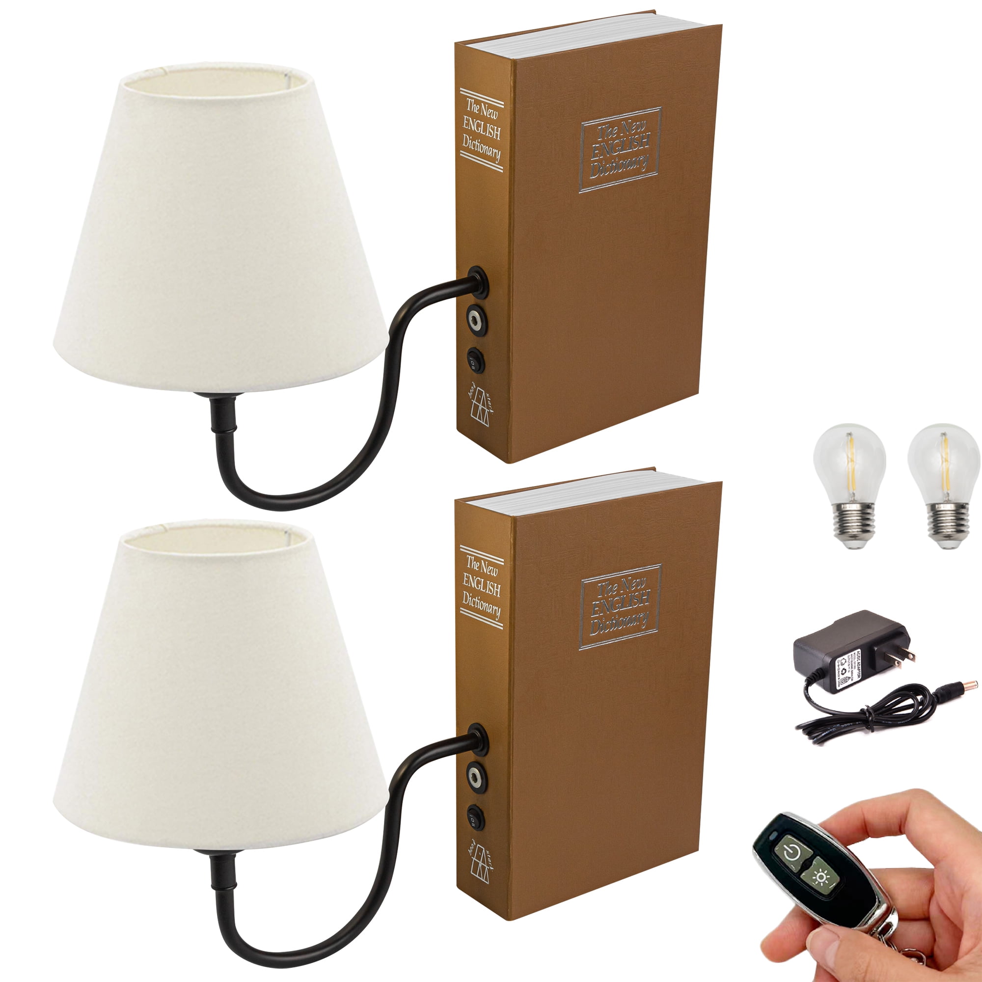 Kiven Cordless Table Lamp, Set of 2 Rechargeable Bookshelf Lamp with ...