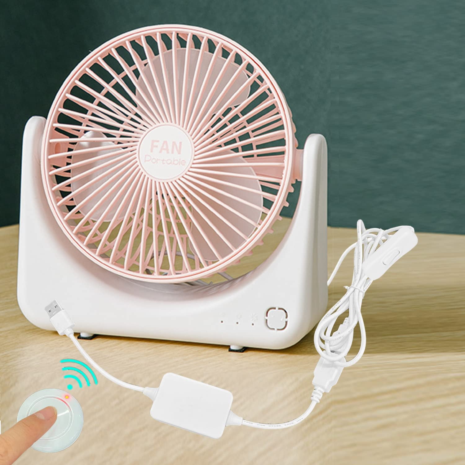 Kiven Desk Fan Small Table Fan with Remote Control,Strong Airflow Quiet ...