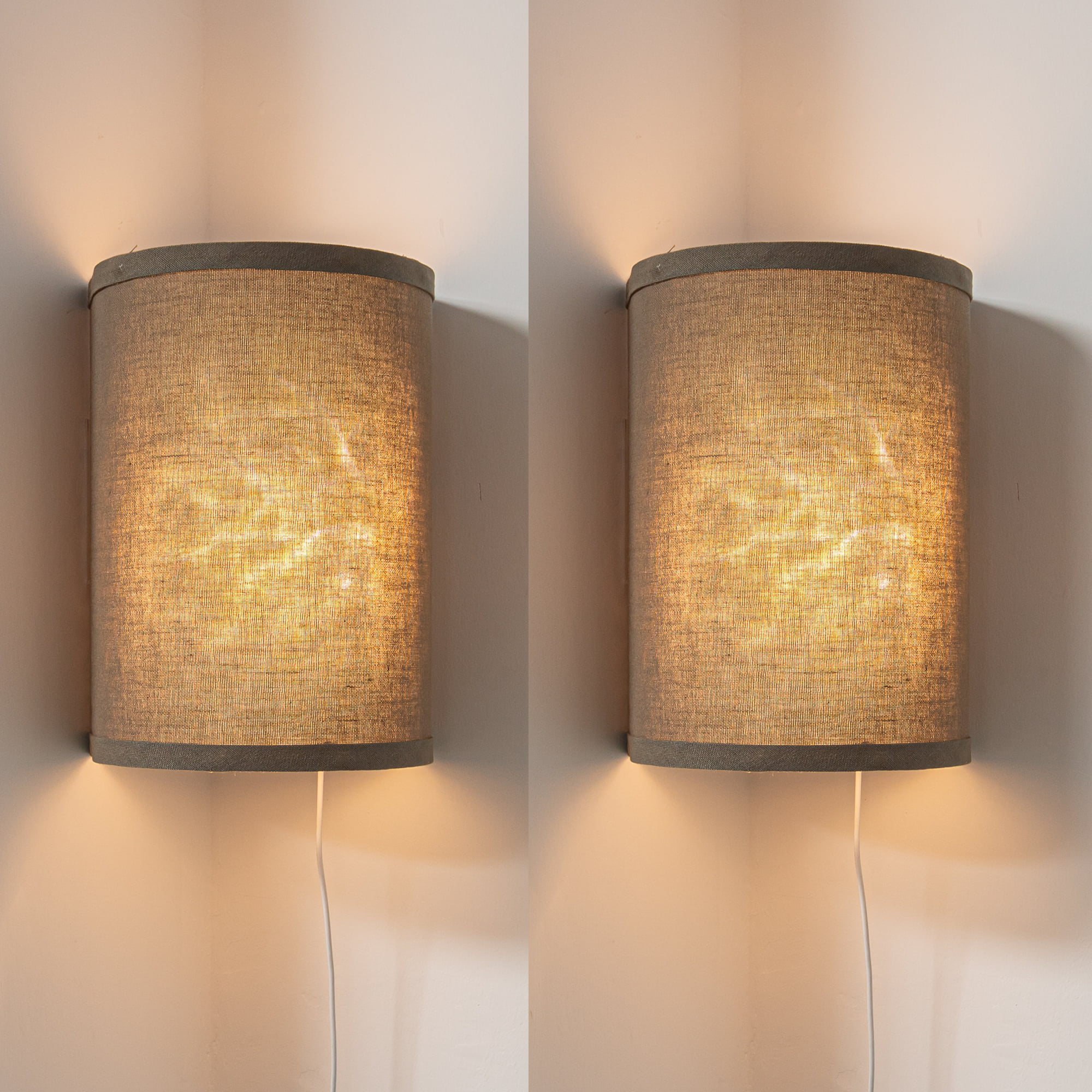 Kiven Fabric Hover Corner Accent Light, LED Accent Wall Sconce ...