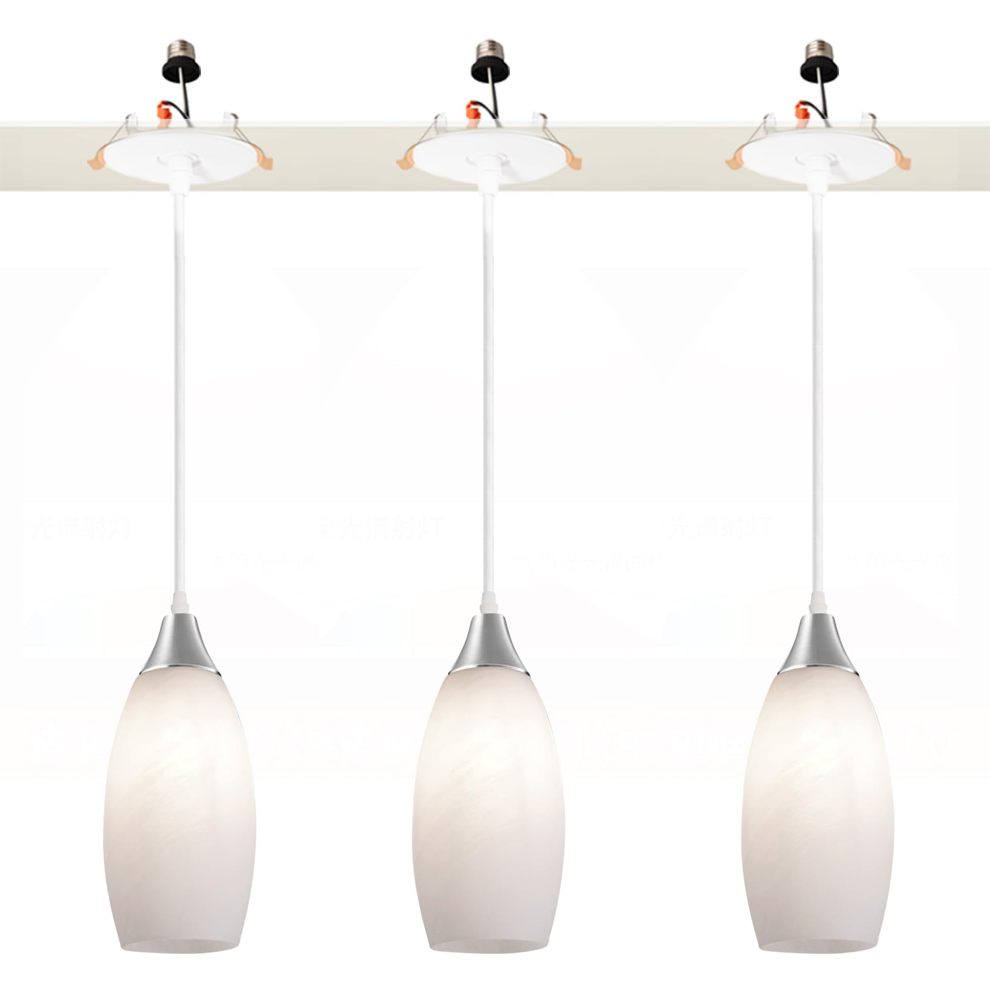 Kiven Glass Can Lights Retrofit Recessed Lighting with E26 Power Outlet ...