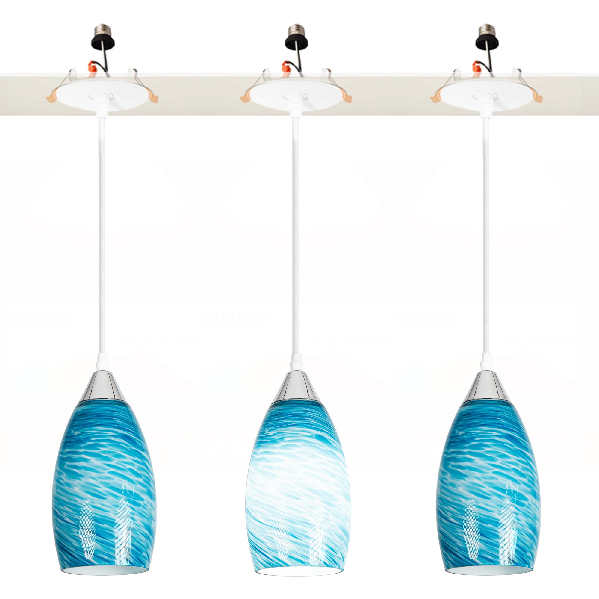 Kiven Glass Can Lights Retrofit Recessed Lighting with E26 Power Outlet ...