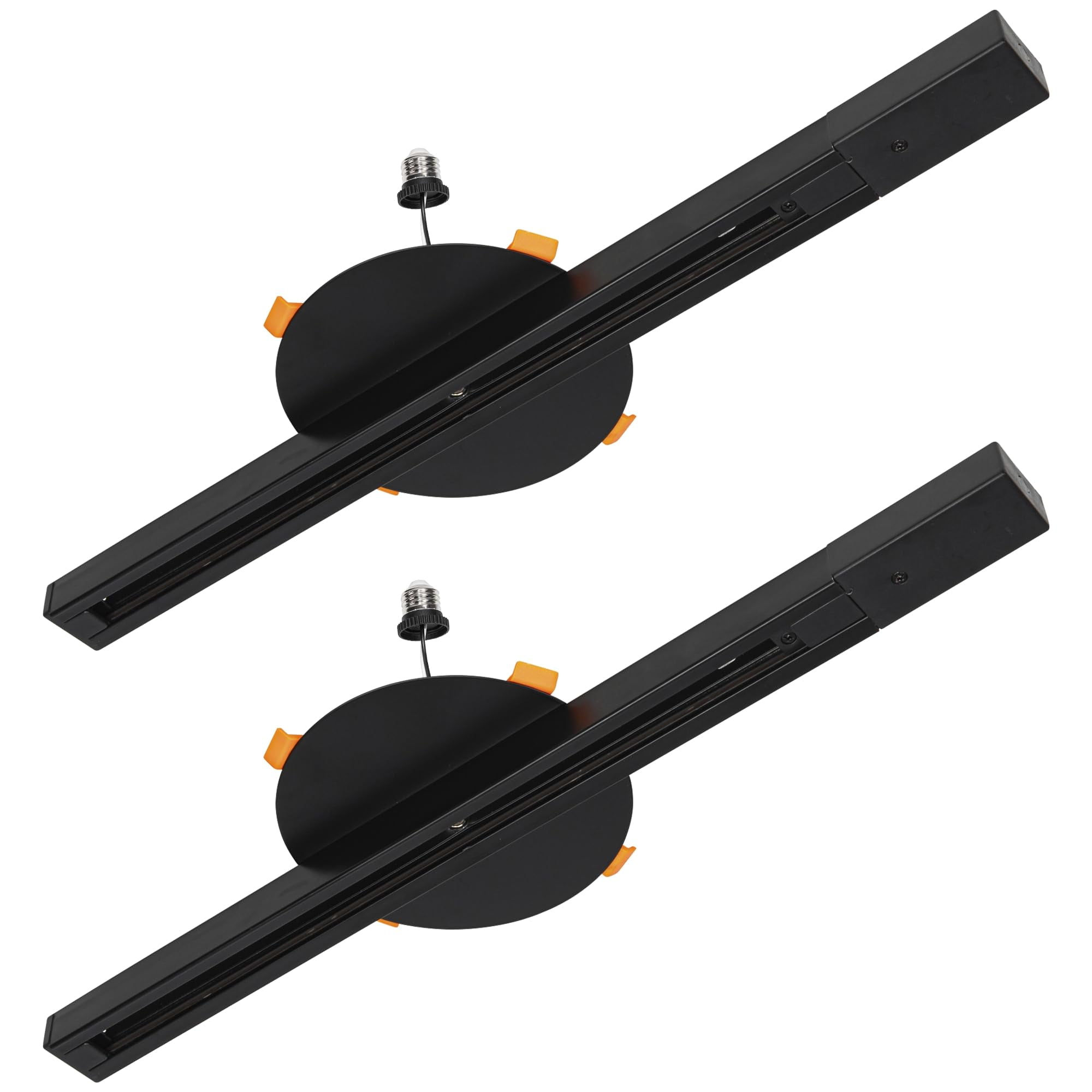 Kiven H Track Lighting Rails Kit 19.7ft for 4/5/6 inch Hole, 3-Wire-1 ...
