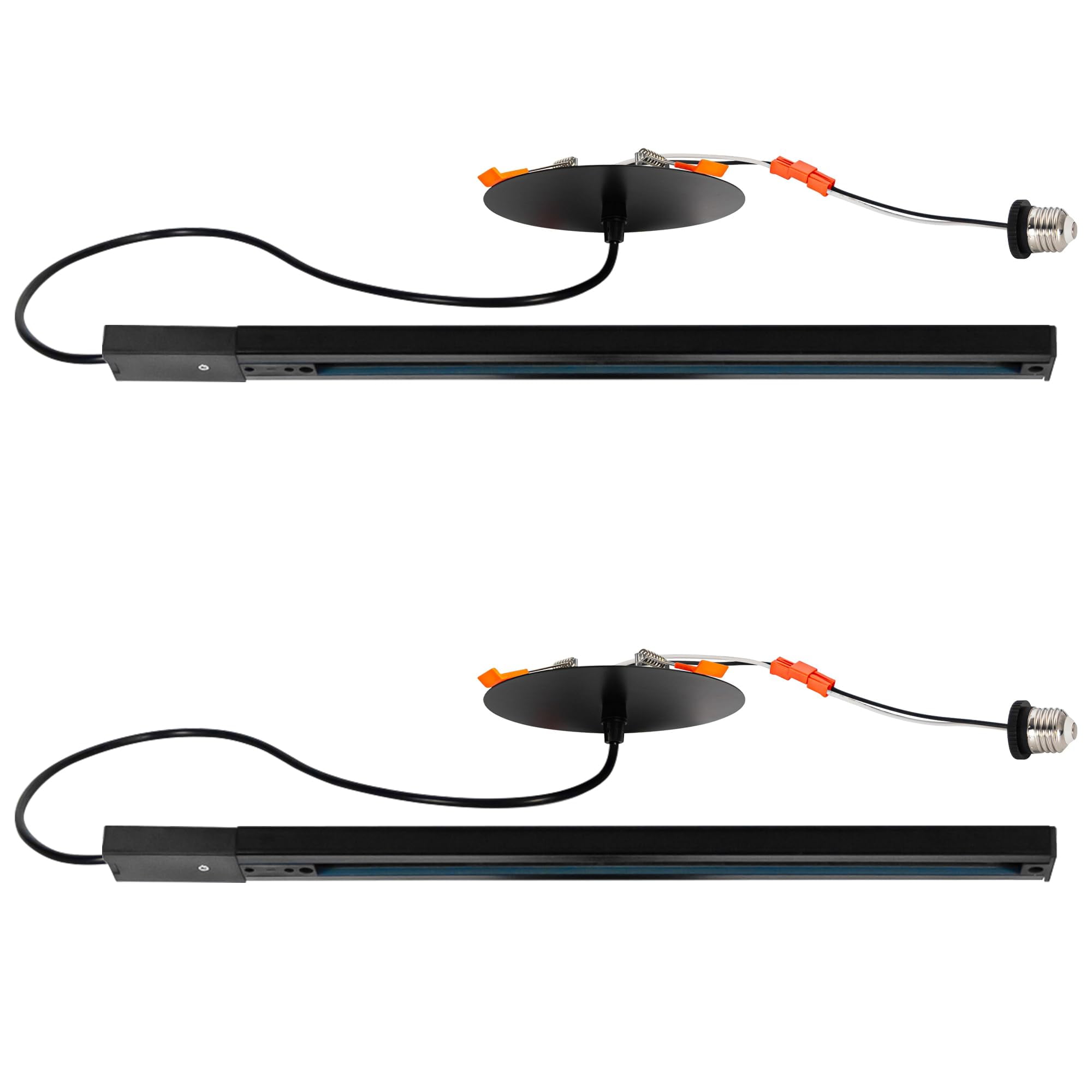 Kiven H Track Lighting Rails Kit 19.7ft for 4/5/6 inch Hole, 3-Wire-1 ...