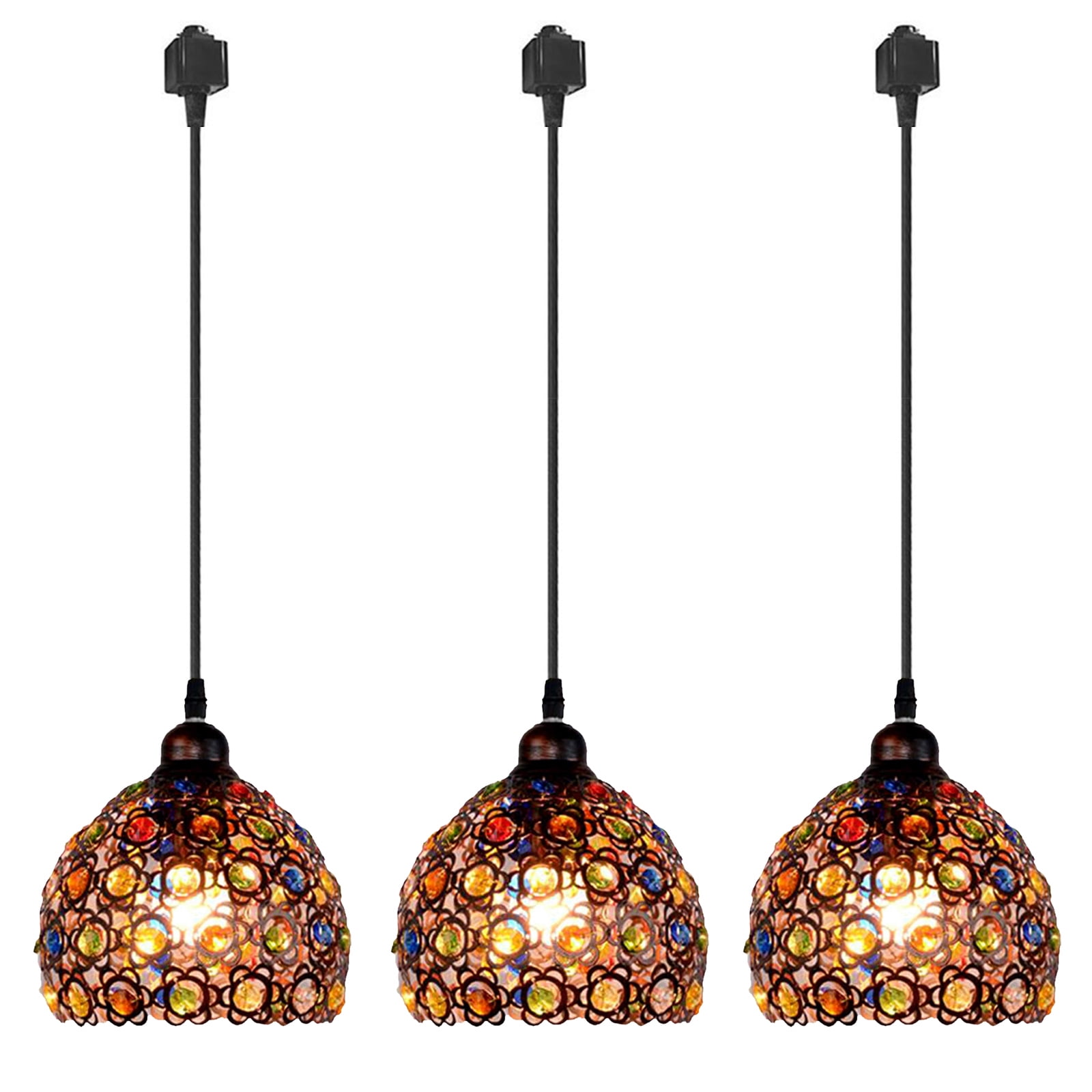 Kiven H Track Pendant Lightning, Tiffany Style H Track Lighting Pendant ...