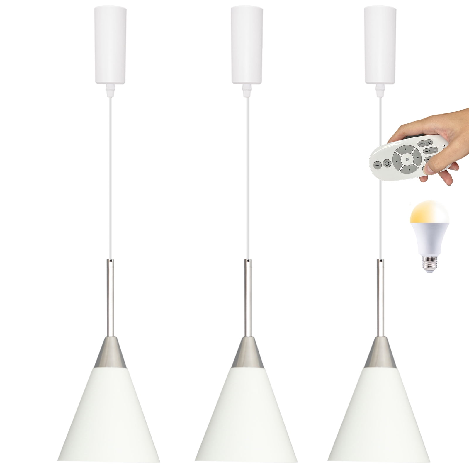 Kiven H Track Pendant Lightning with Remote Control,Adjustable Cord ...