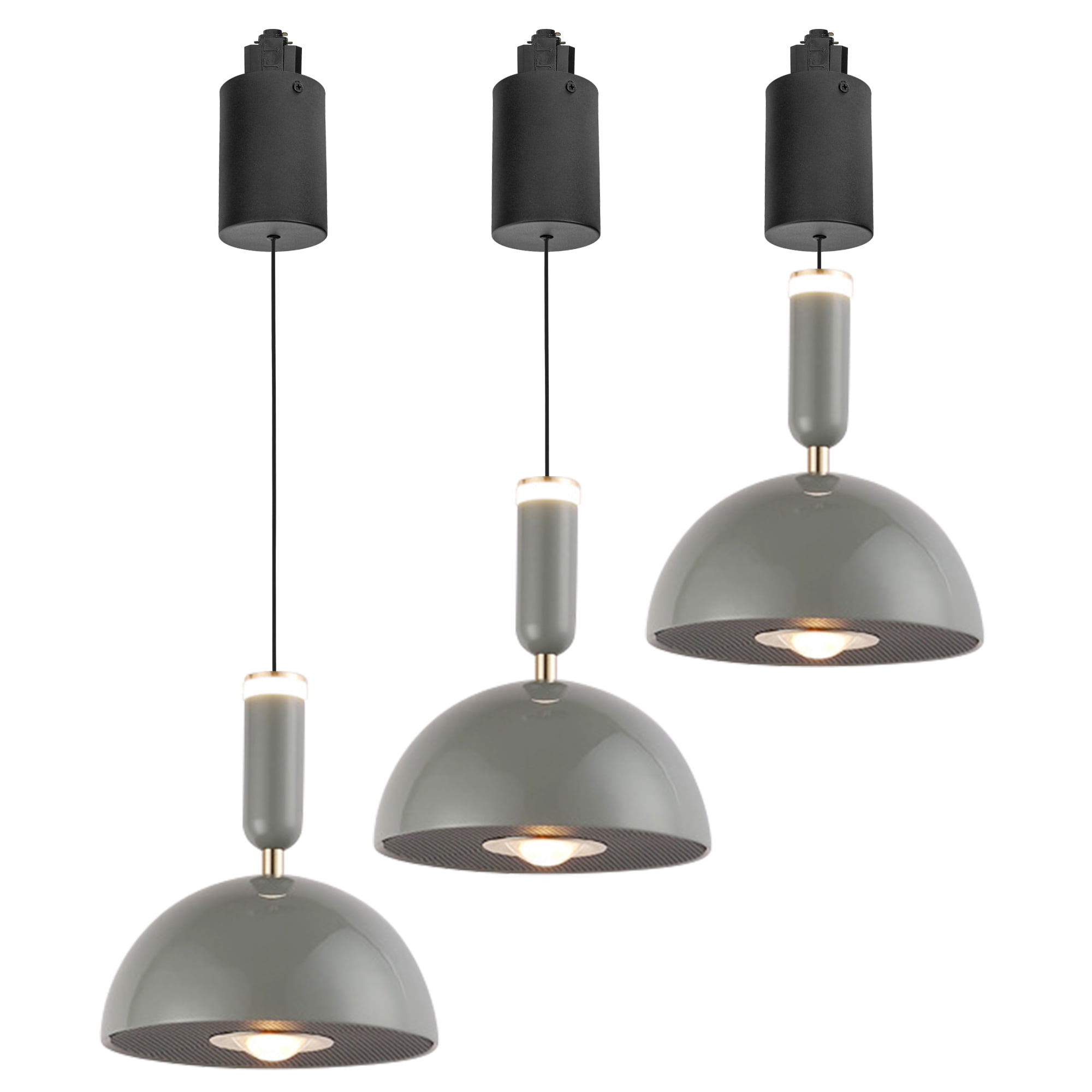 Kiven H-Type LED Track Lighting, 3-Light Modern Halo Track Pendant ...