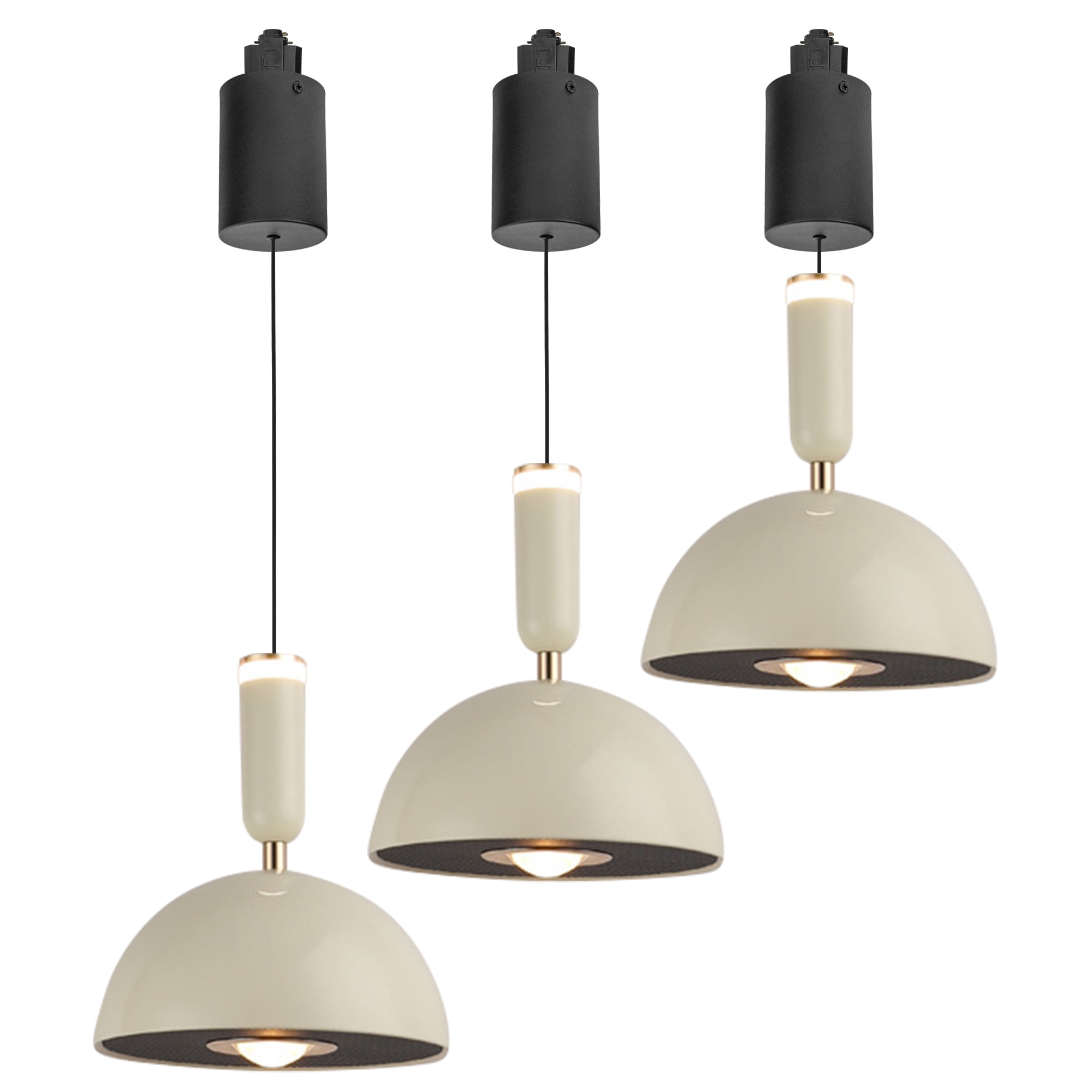 Kiven H-Type LED Track Lighting, 3-Light Modern Halo Track Pendant ...