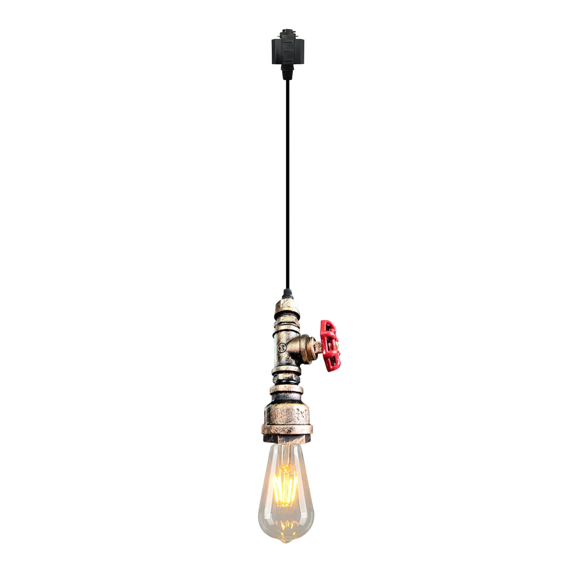 Kiven H-Type Track Lighting, 1-Light Industrial Halo Track Pendant ...