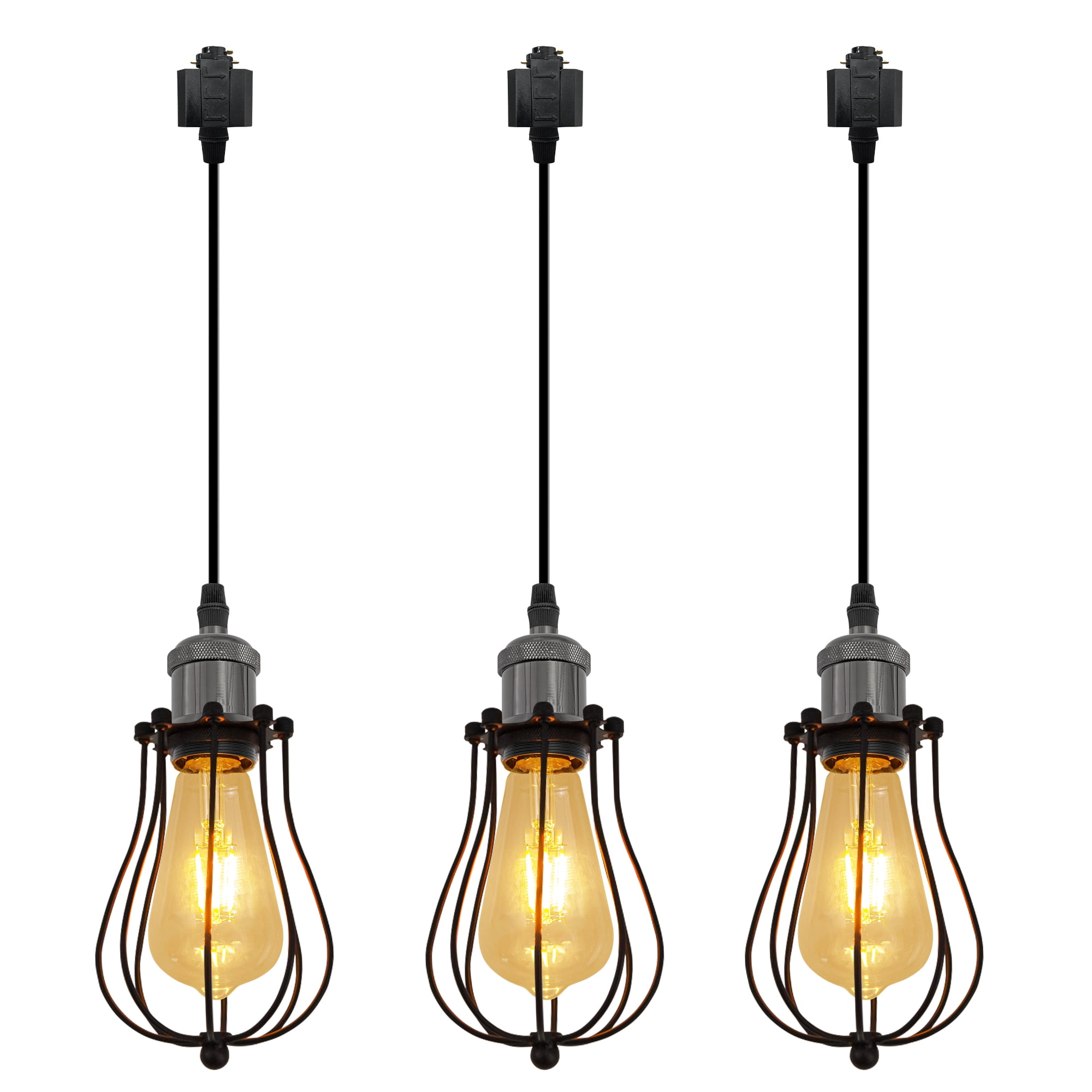 Kiven H-Type Track Lighting, 3-Light Industrial Halo track lighting ...