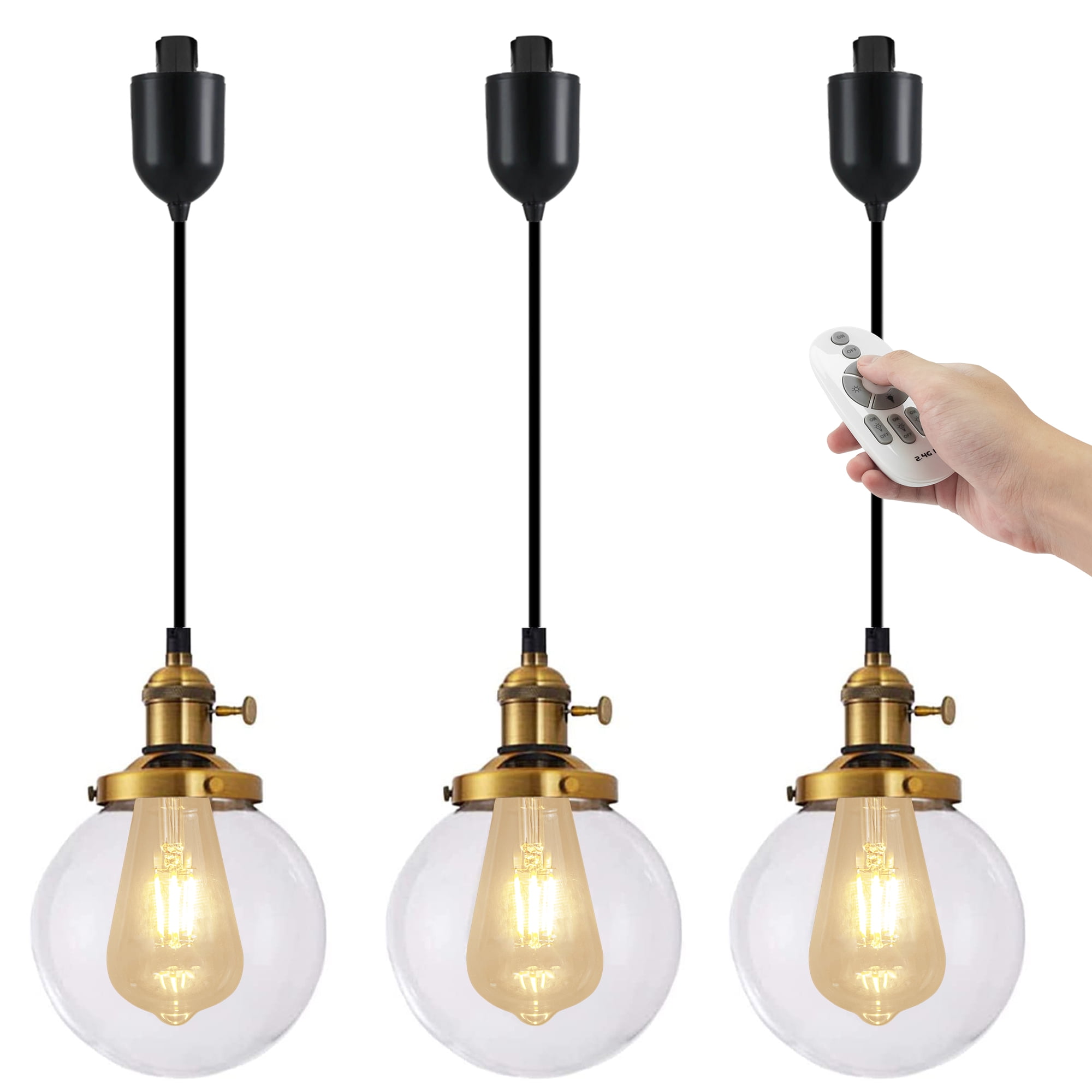 Kiven H-Type Track Lighting, 3-Light Modern Halo Track Pendant Light ...