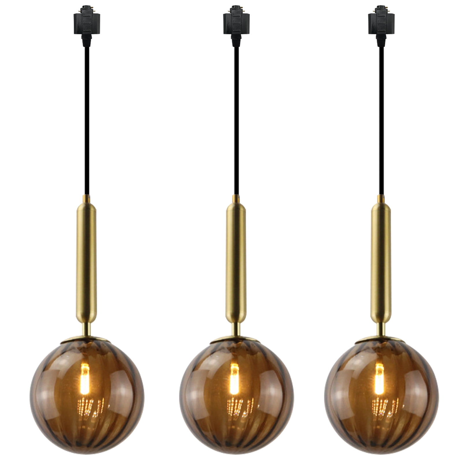 Kiven H-Type Track Lighting, 3-Light Modern Halo Track Pendant Light ...