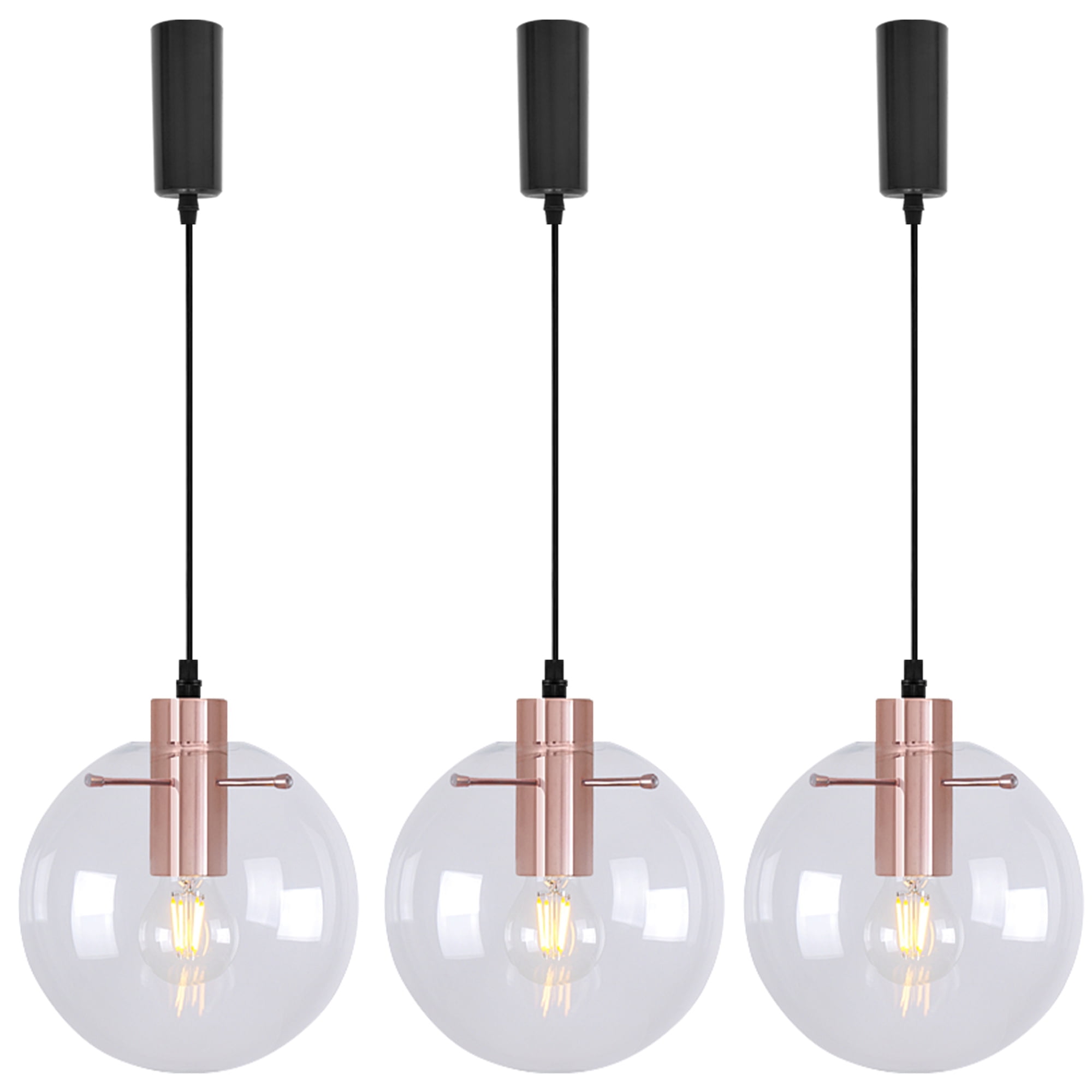 Kiven H-Type Track Lighting, 3-Light Modern Halo Track Pendant Light ...