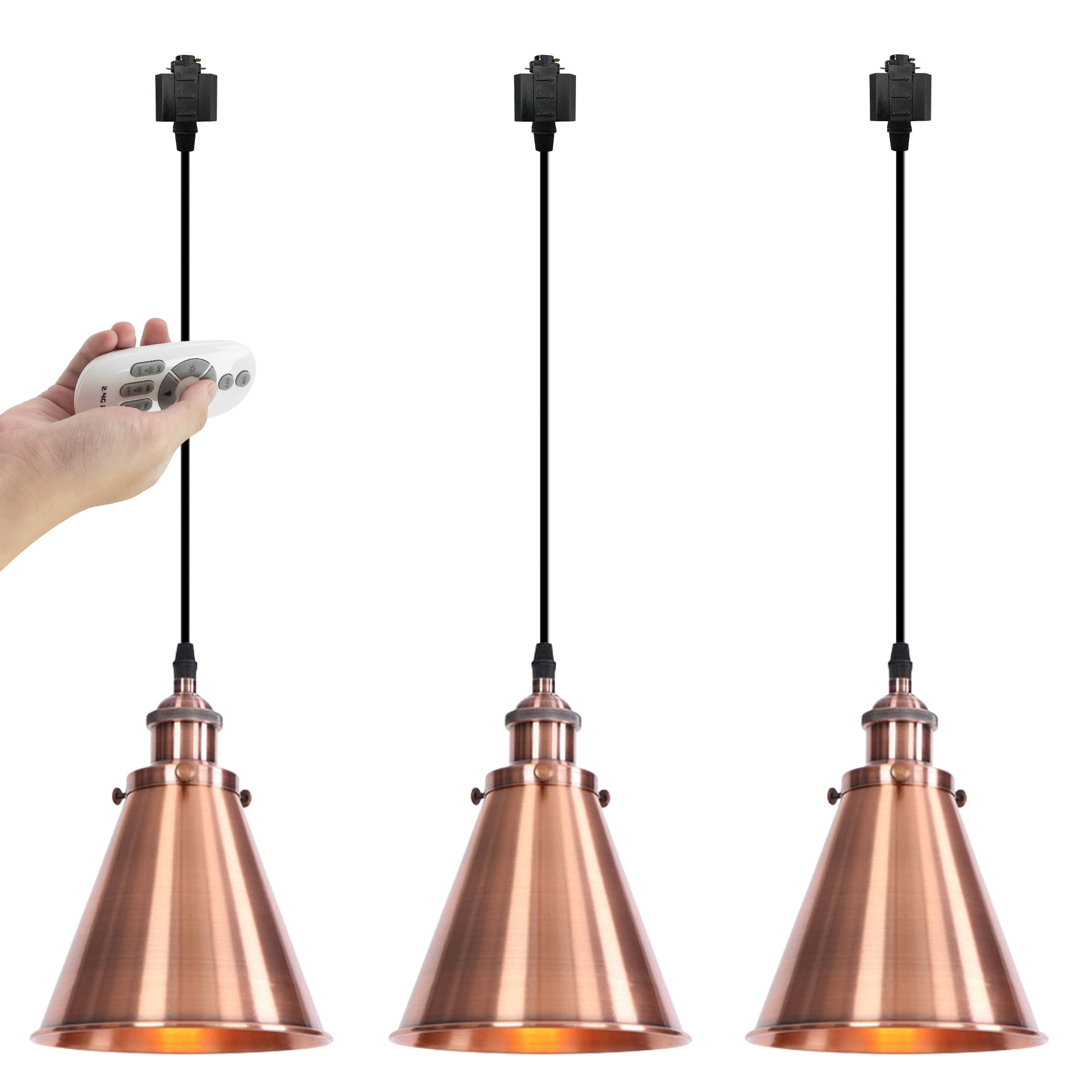 Kiven H-Type Track Lighting, 3-Light Modern Halo Track Pendant Light ...