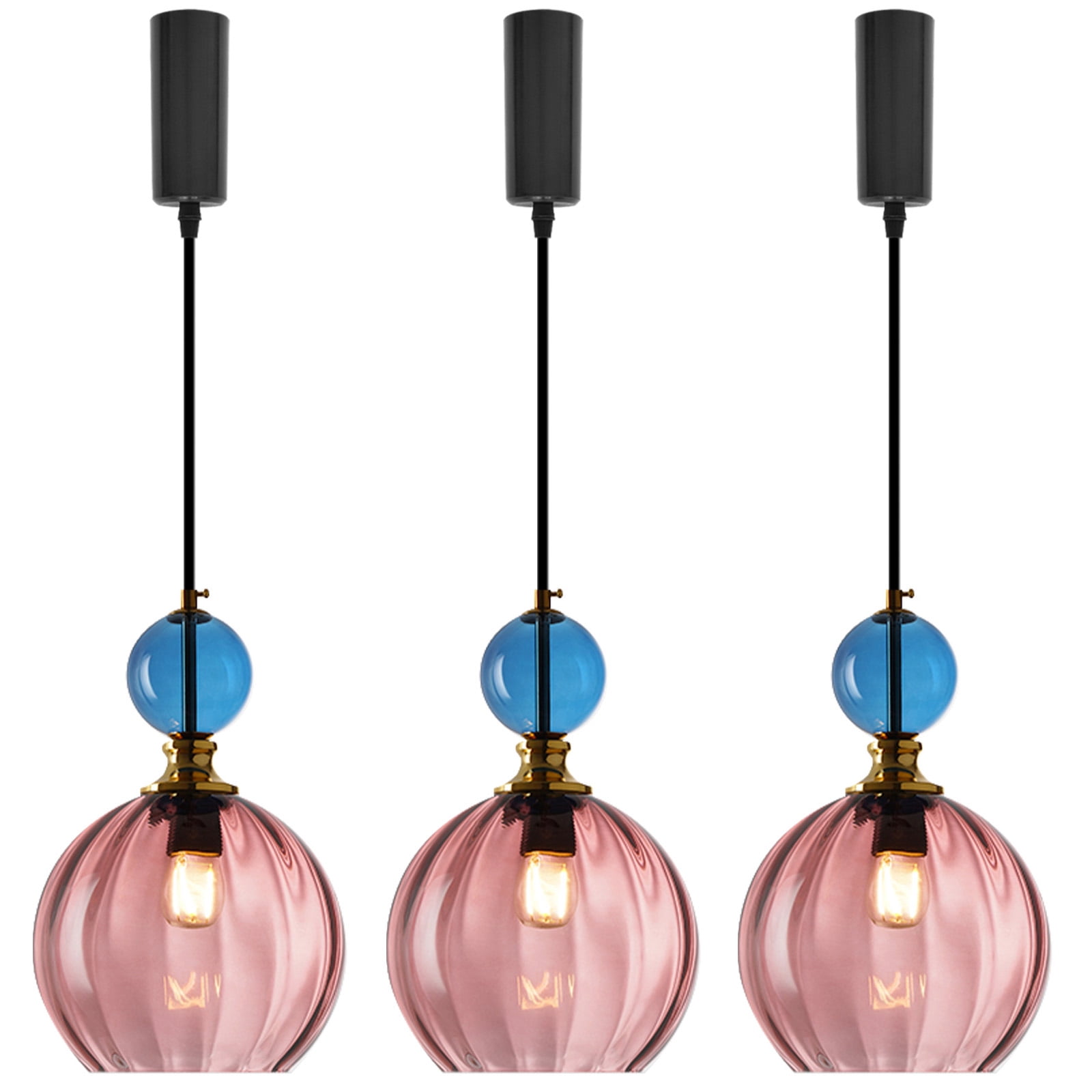 Kiven H-Type Track Lighting, 3-Light Modern Halo Track Pendant Light ...