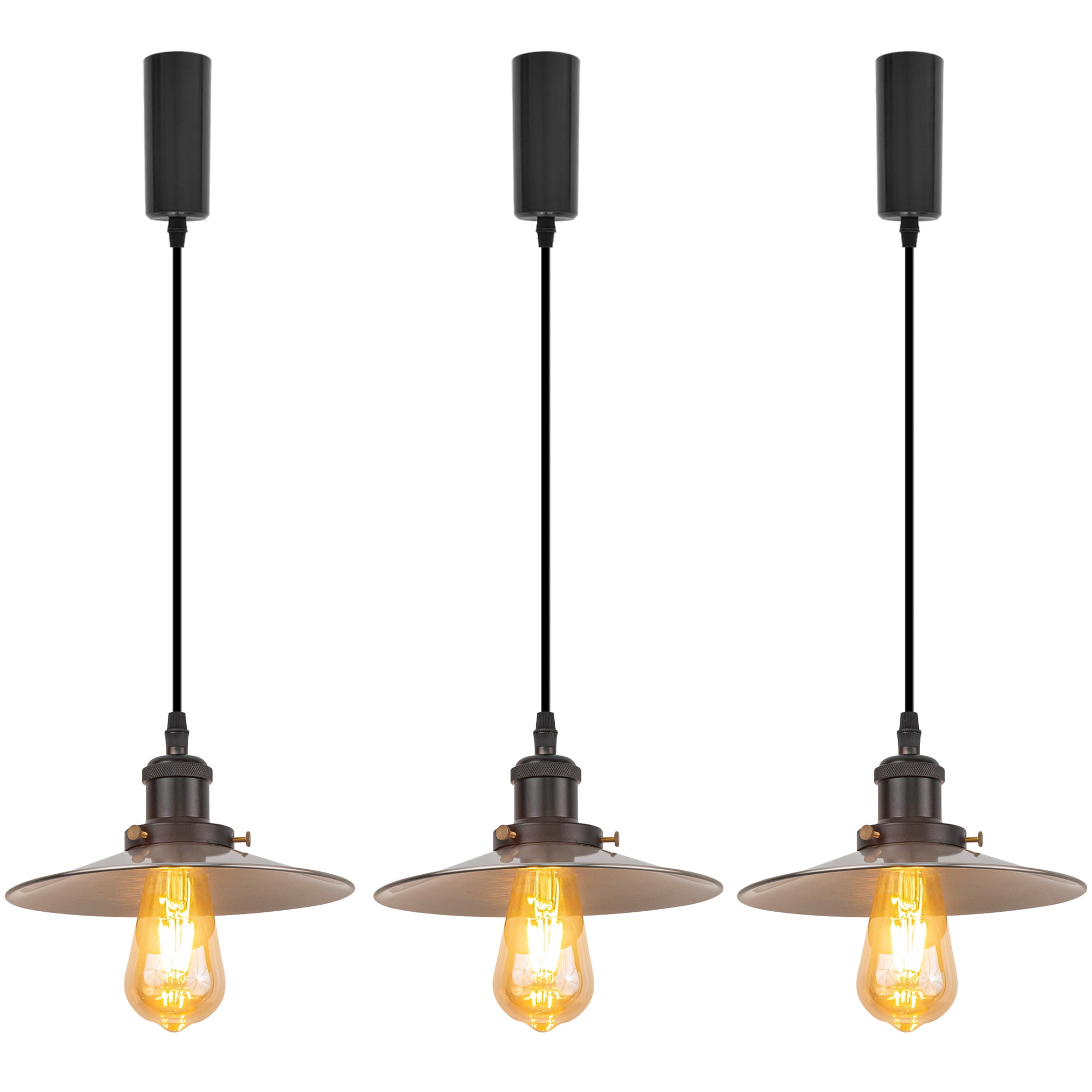Kiven H-Type Track Lighting, 3-Light Modern Halo Track Pendant Light ...